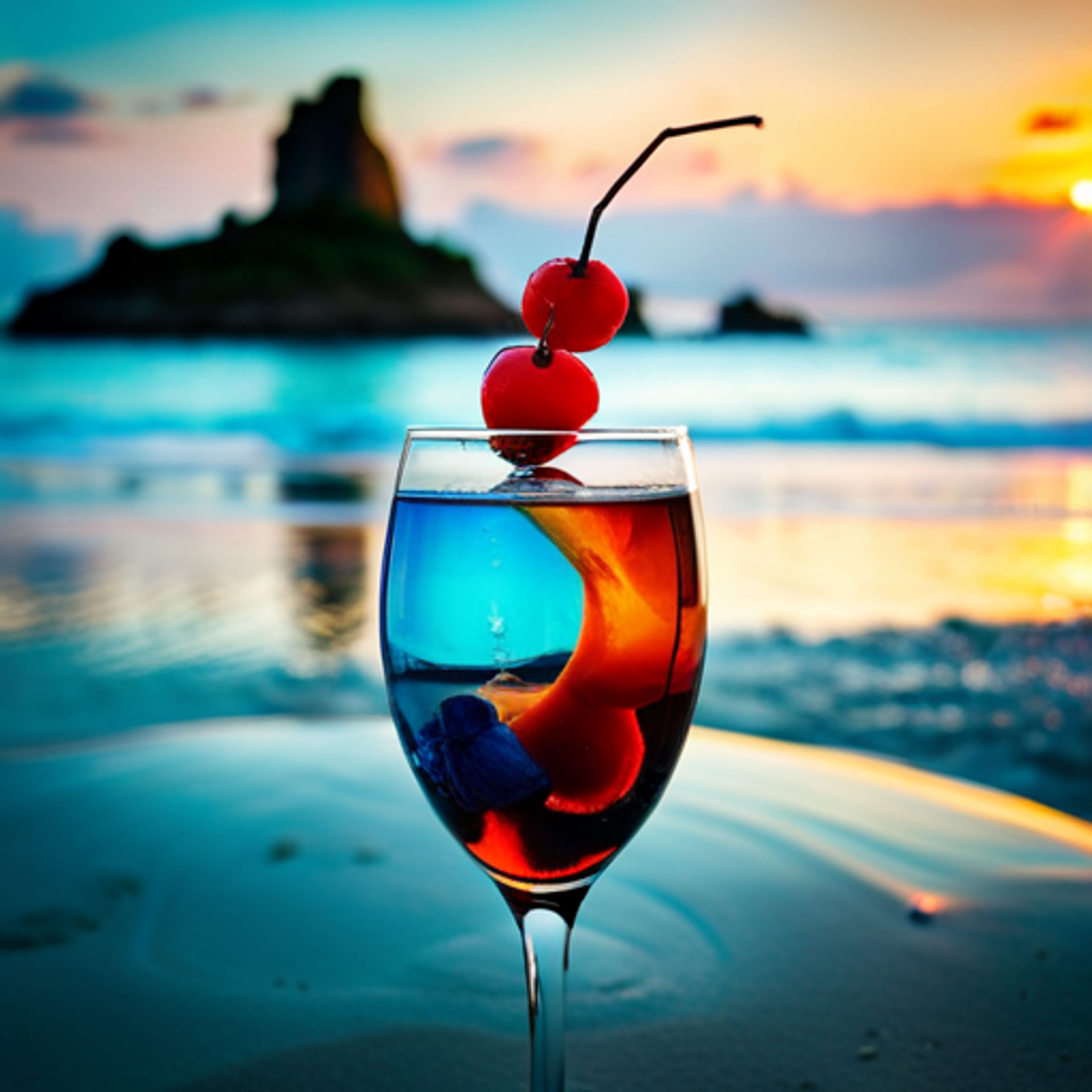 Tropical Abyss, Complex tropical cocktail with rich rums and botanical ...