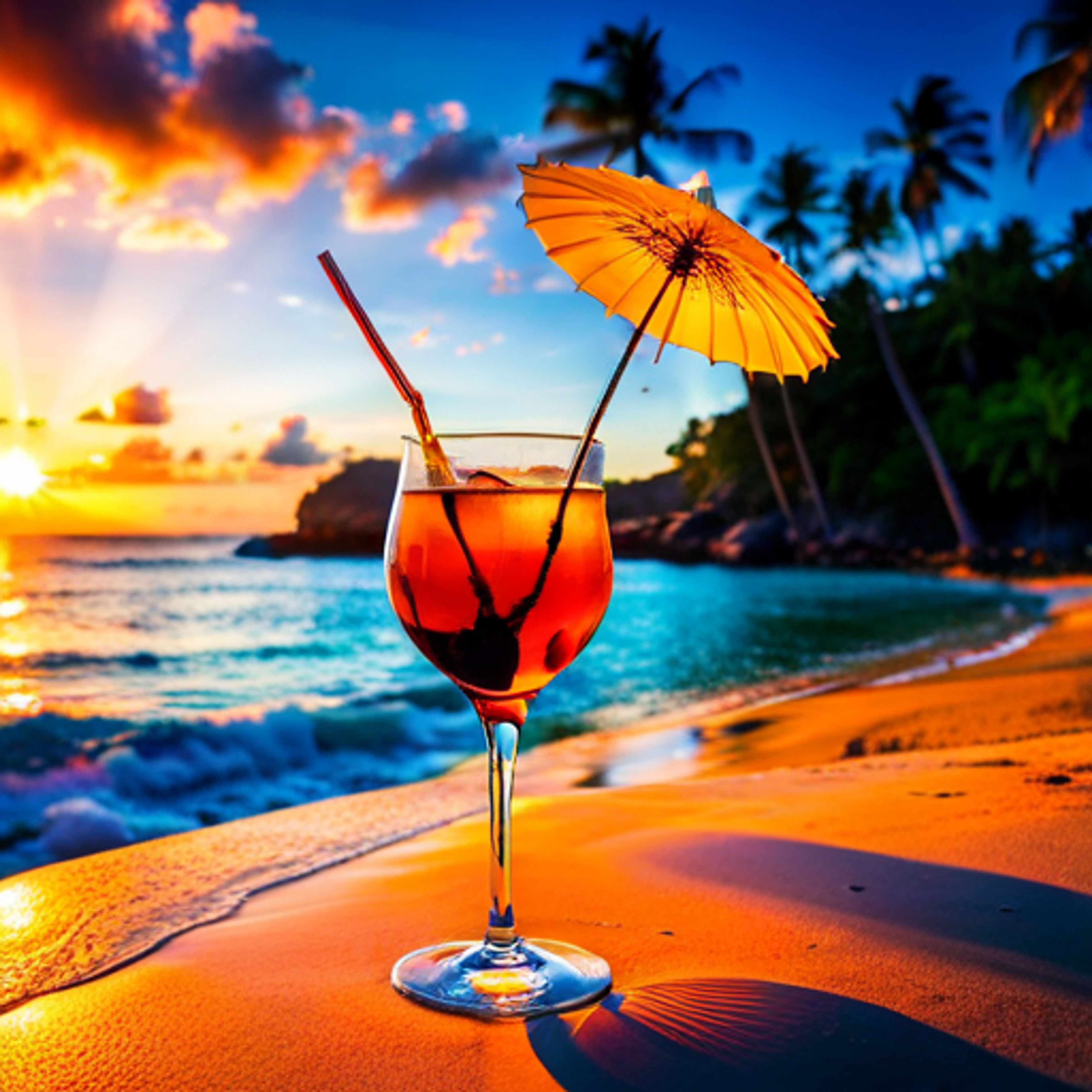 Tropical Ember, Tropical Ember: sweet, tart, smoky cocktail