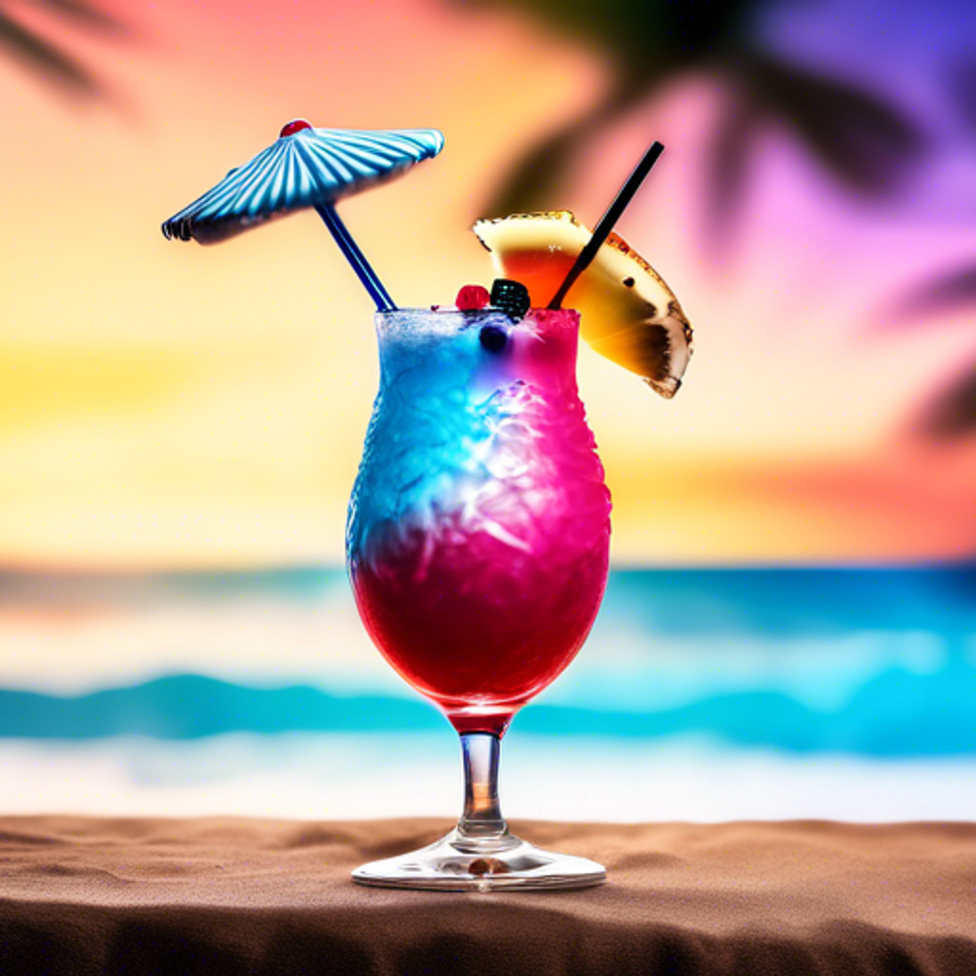 Tropical Razz Fusion, Vibrant coconut-berry cocktail with vanilla ...