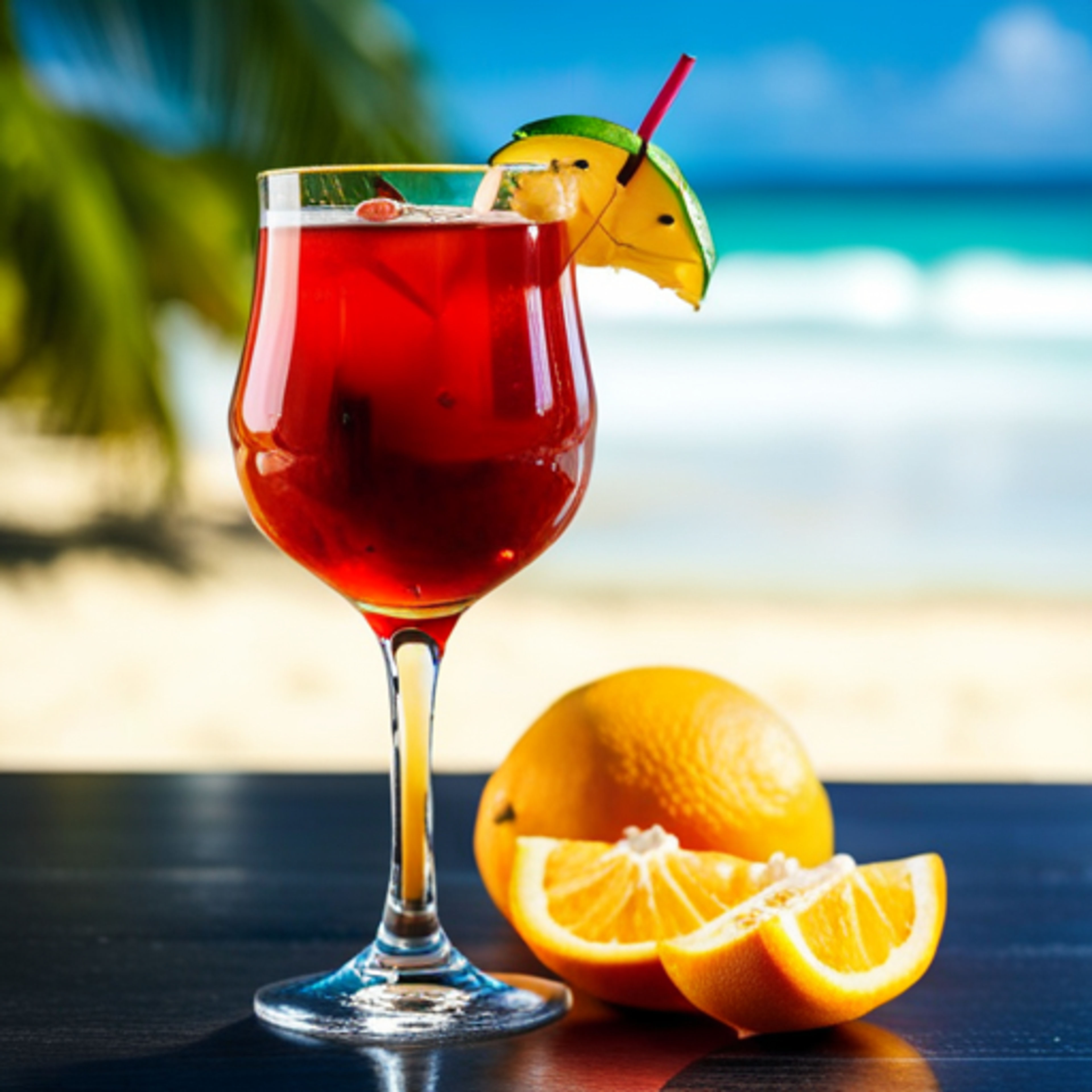 Tropical Rhapsody in Rum, Luxurious Caribbean cocktail with Jamaican ...