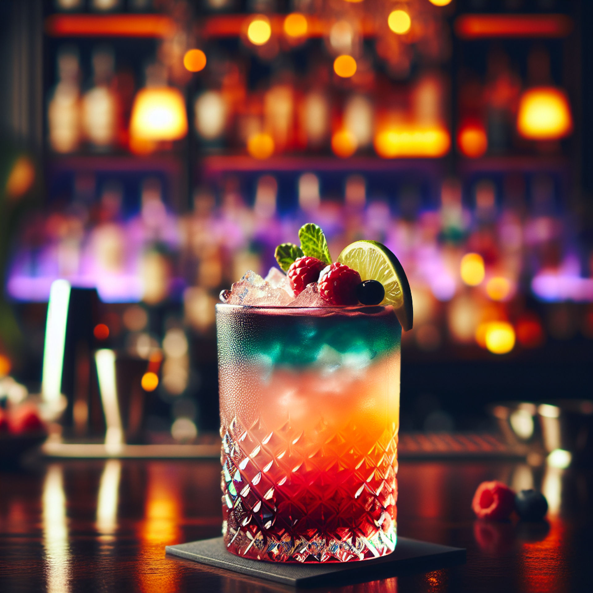 Tropical Twilight Serenade, Tropical cocktail with citrus and exotic ...