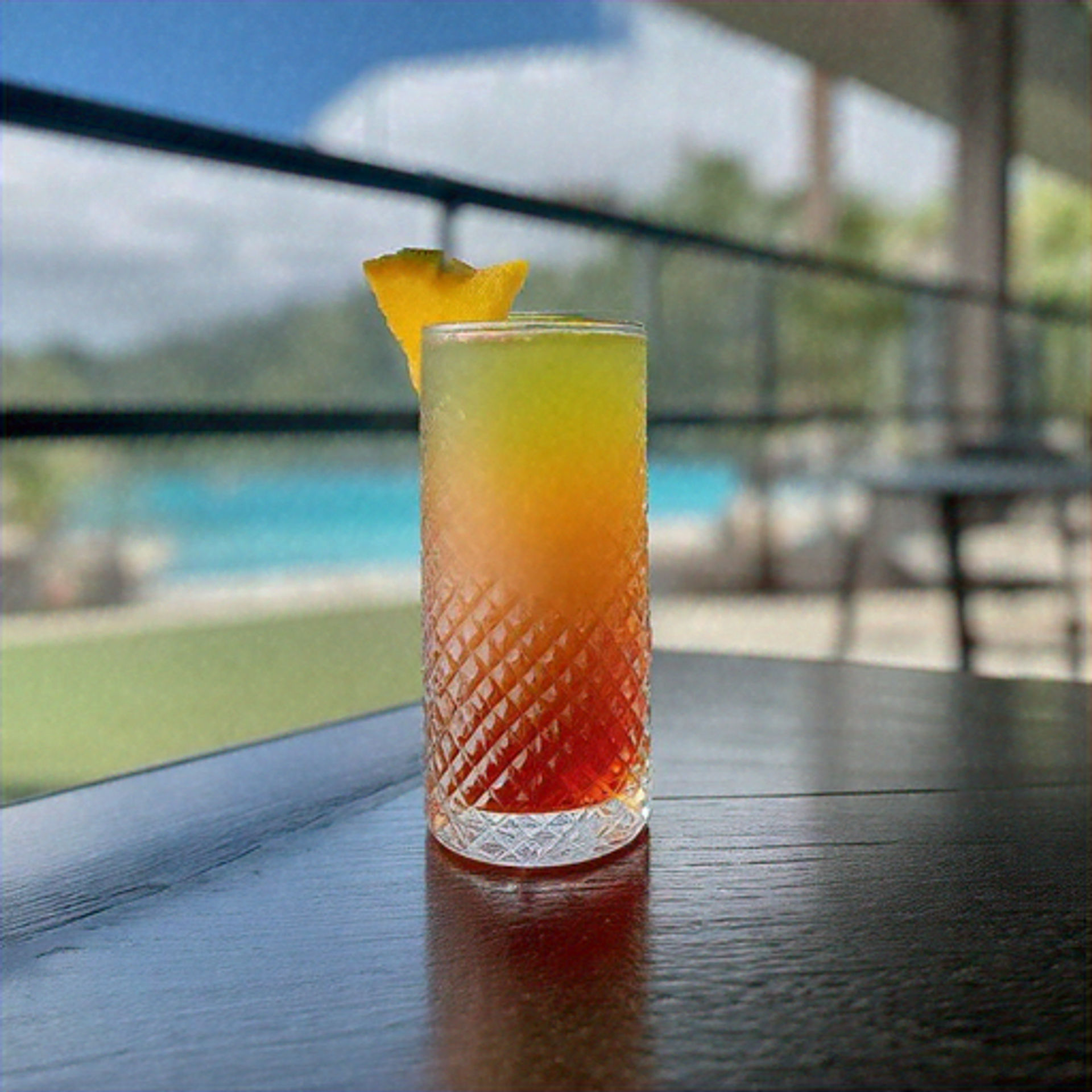 Tropical Whiskey Breeze, Vibrant whiskey cocktail with tropical flavors ...