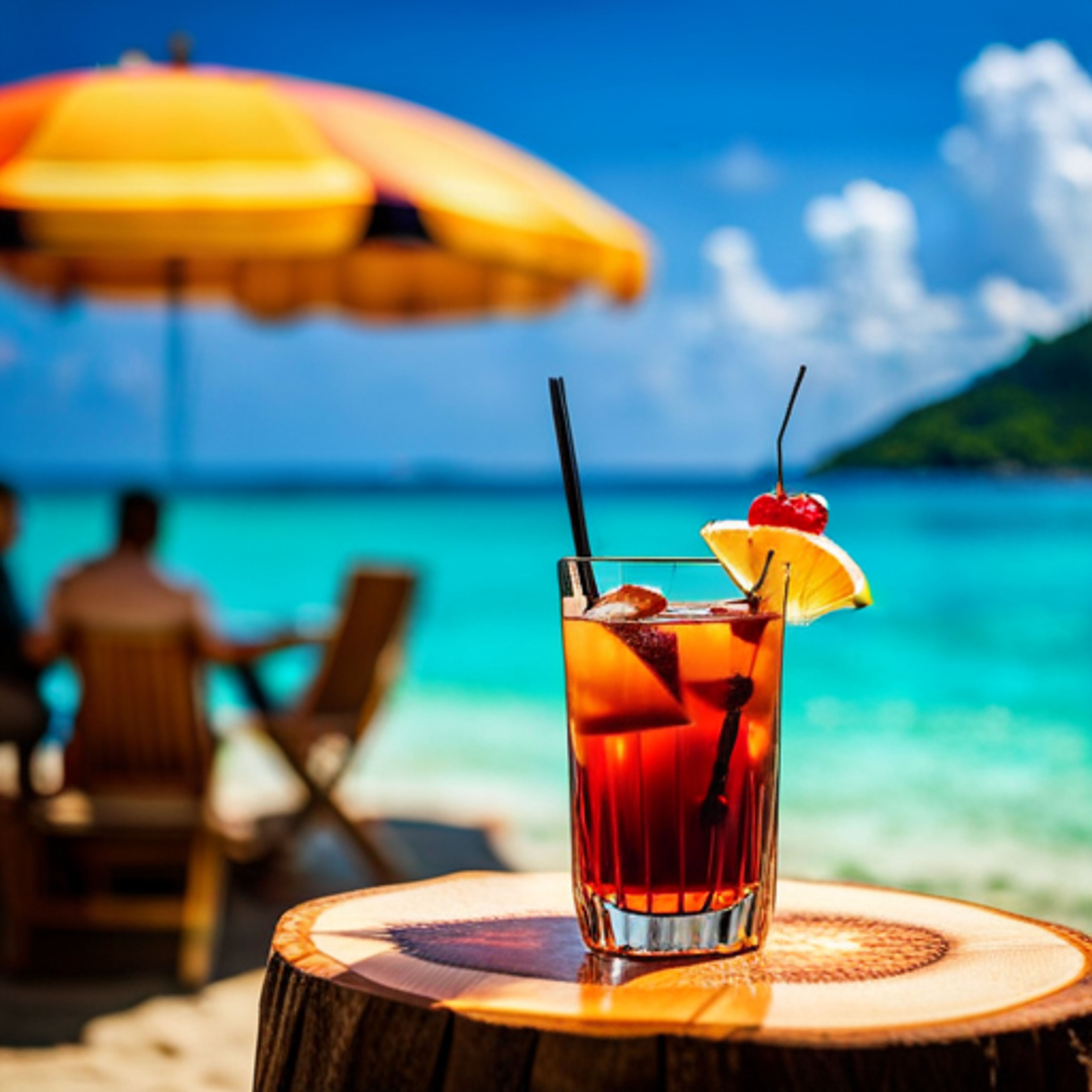 Tropicana Sunset Spritz, Bittersweet tropical cocktail with a vibrant ...