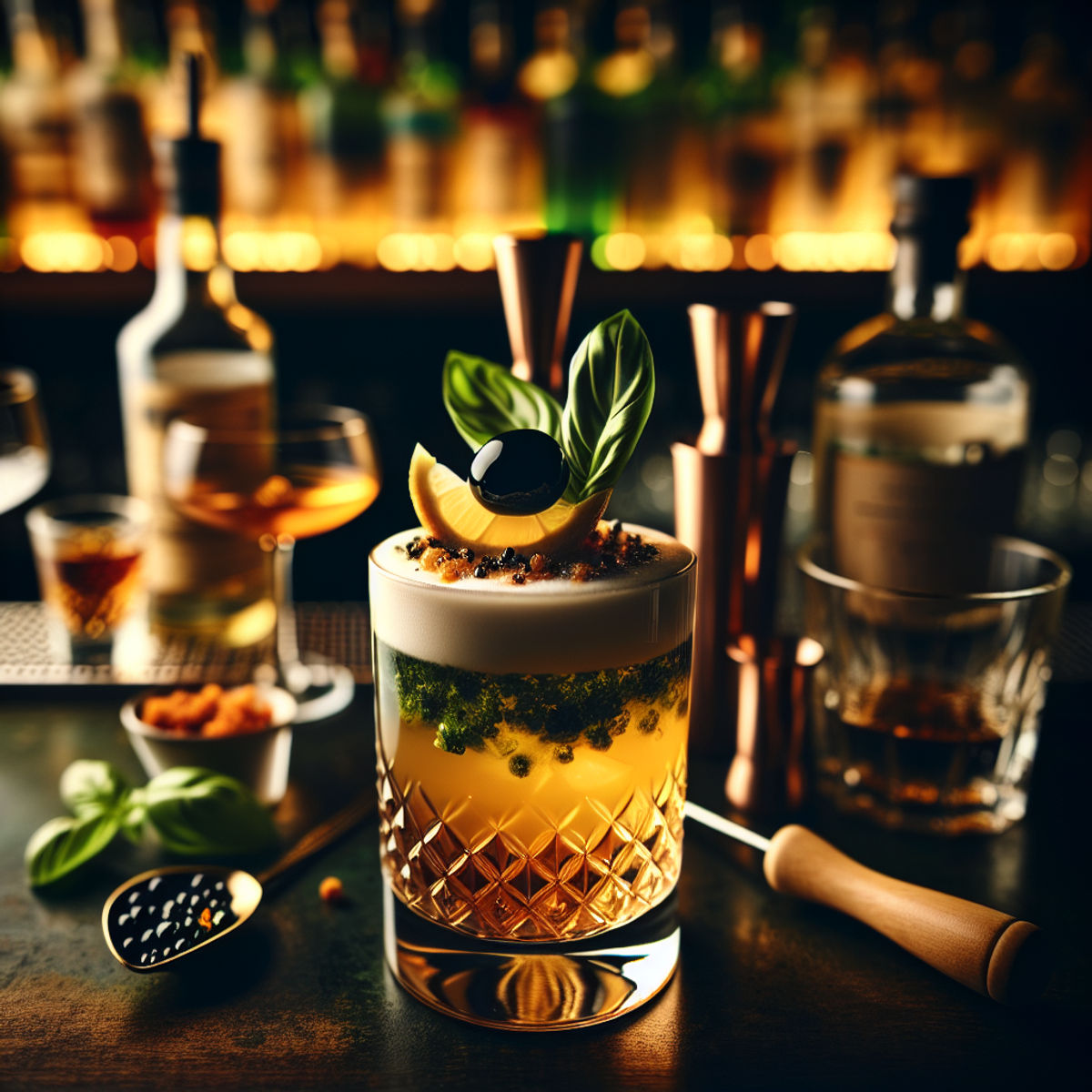 Tuscan Twilight, Sophisticated cocktail with Italian flavors