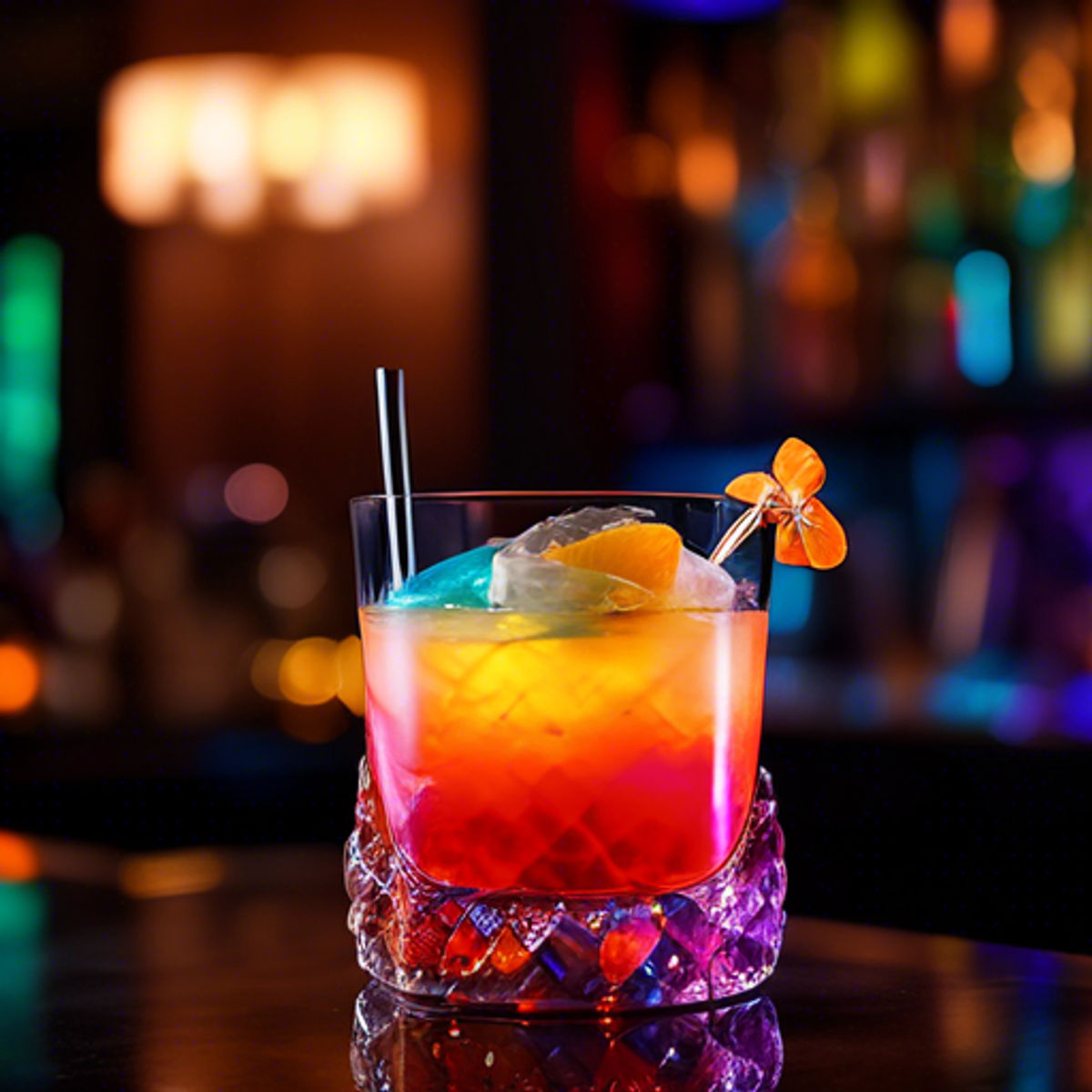 Twilight Cascade, Blue raspberry vodka, blue curacao, grenadine ...