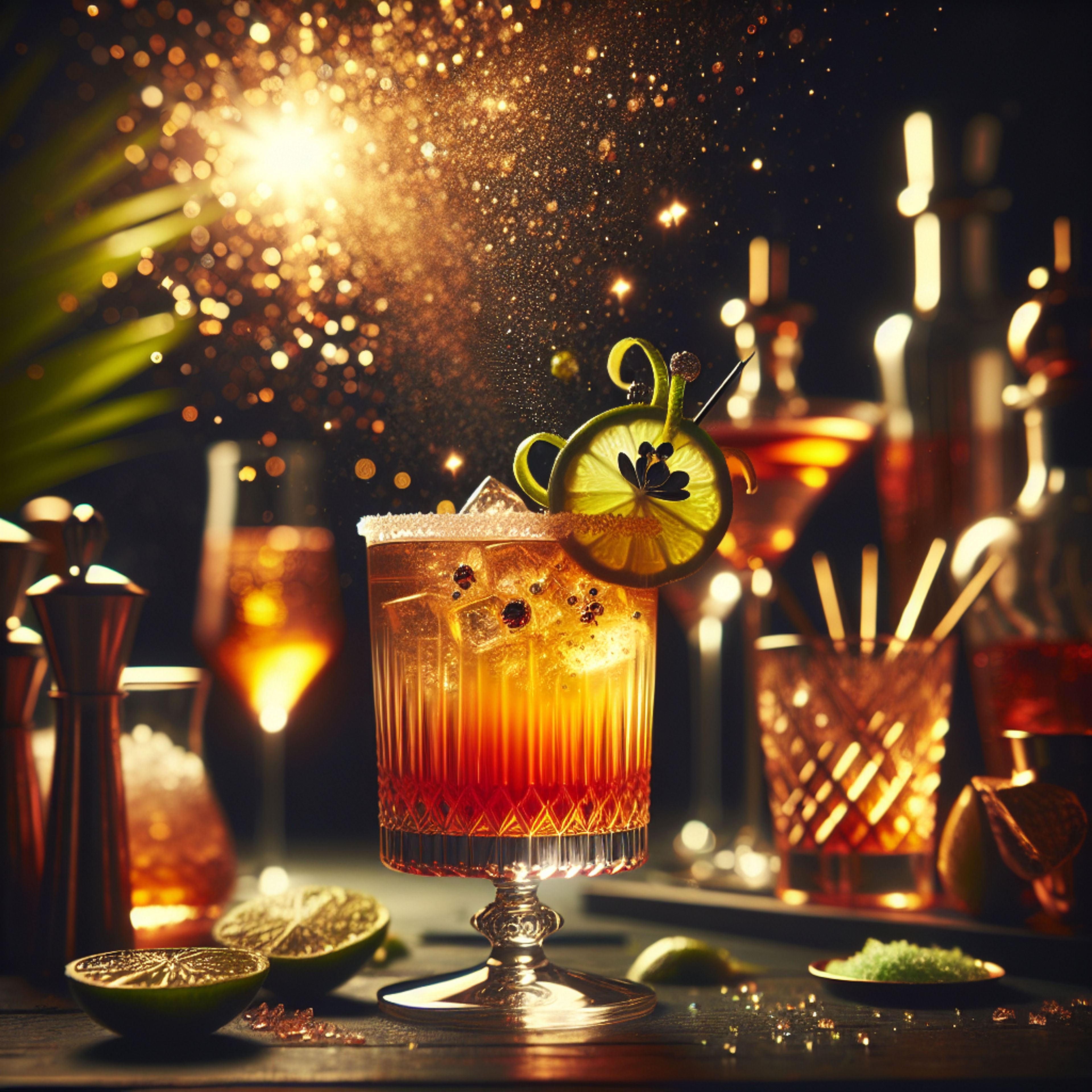 Twilight Fizz, sophisticated and effervescent cocktail