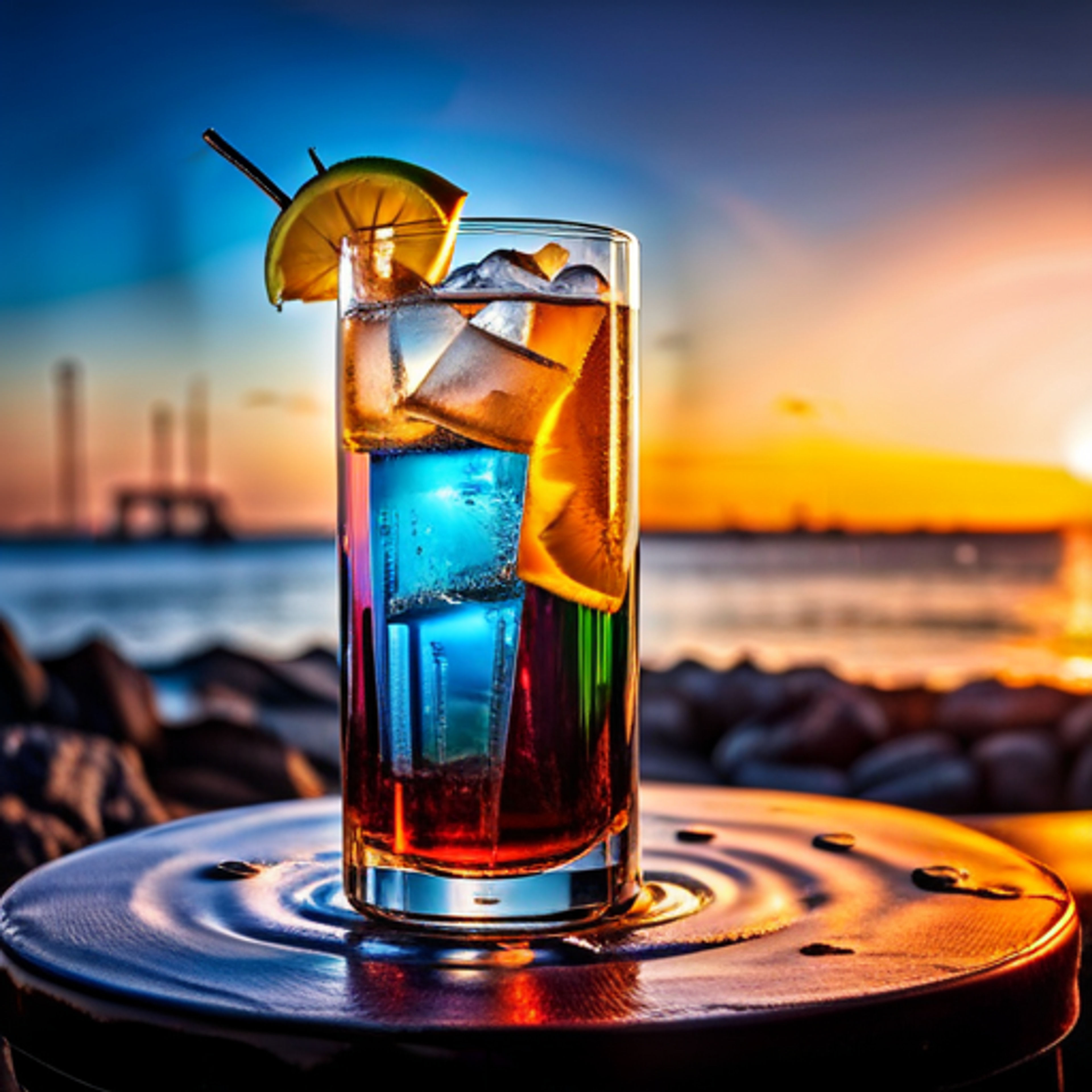 Twilight Harbor Iced Tea, Innovative twist on Long Island Iced Tea