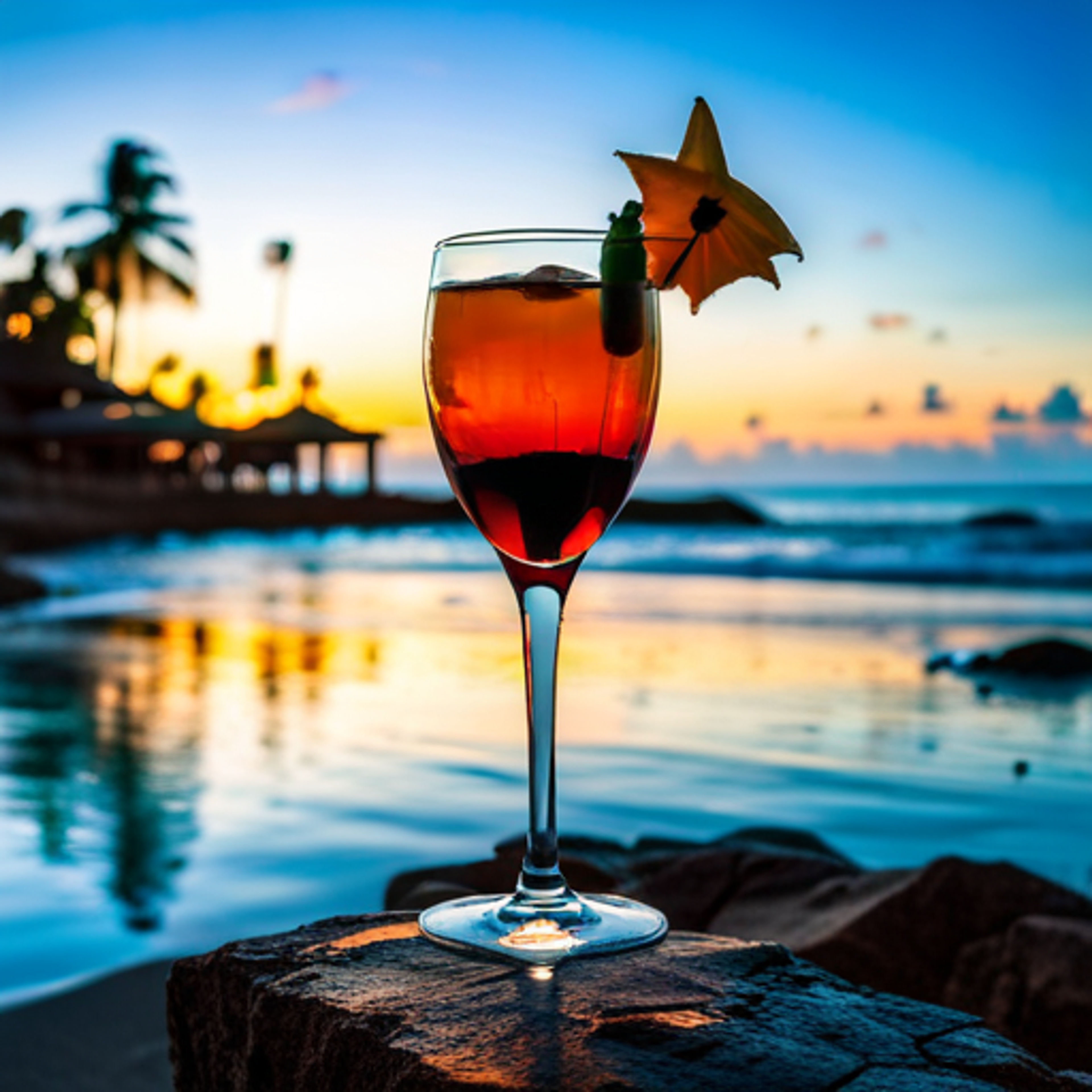 Twilight in Goa, Sweet and complex cocktail with aged rum, jasmine, and ...