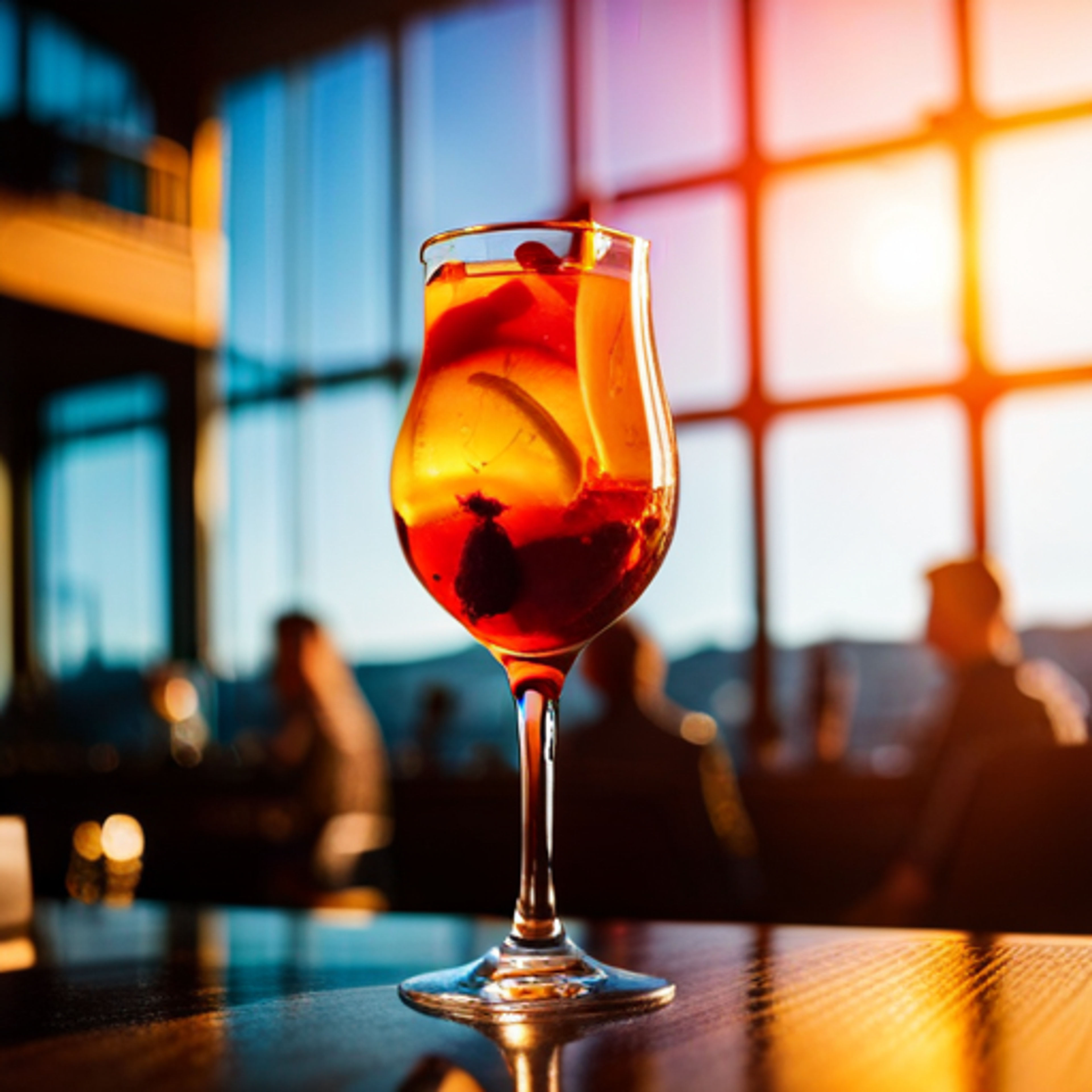 Twilight Tamarind Tempest, Exotic cocktail with tamarind, spices, and rum