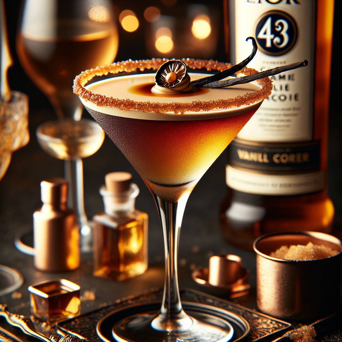 Velvet Blaze Martini, Indulgent martini with Licor 43 Creme Brulee and ...