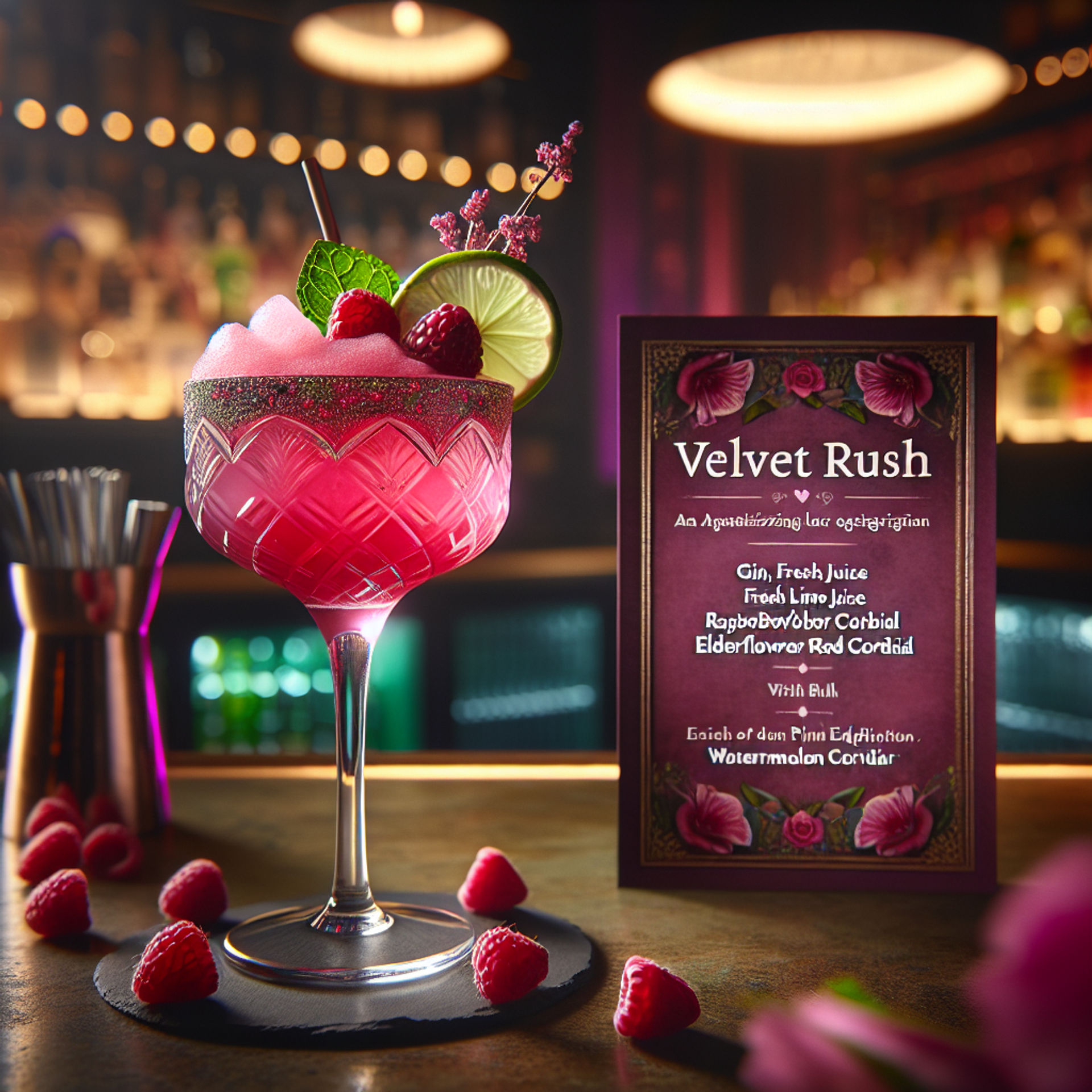 Velvet Rush, Vibrant, exhilarating cocktail with summer berries and Red ...