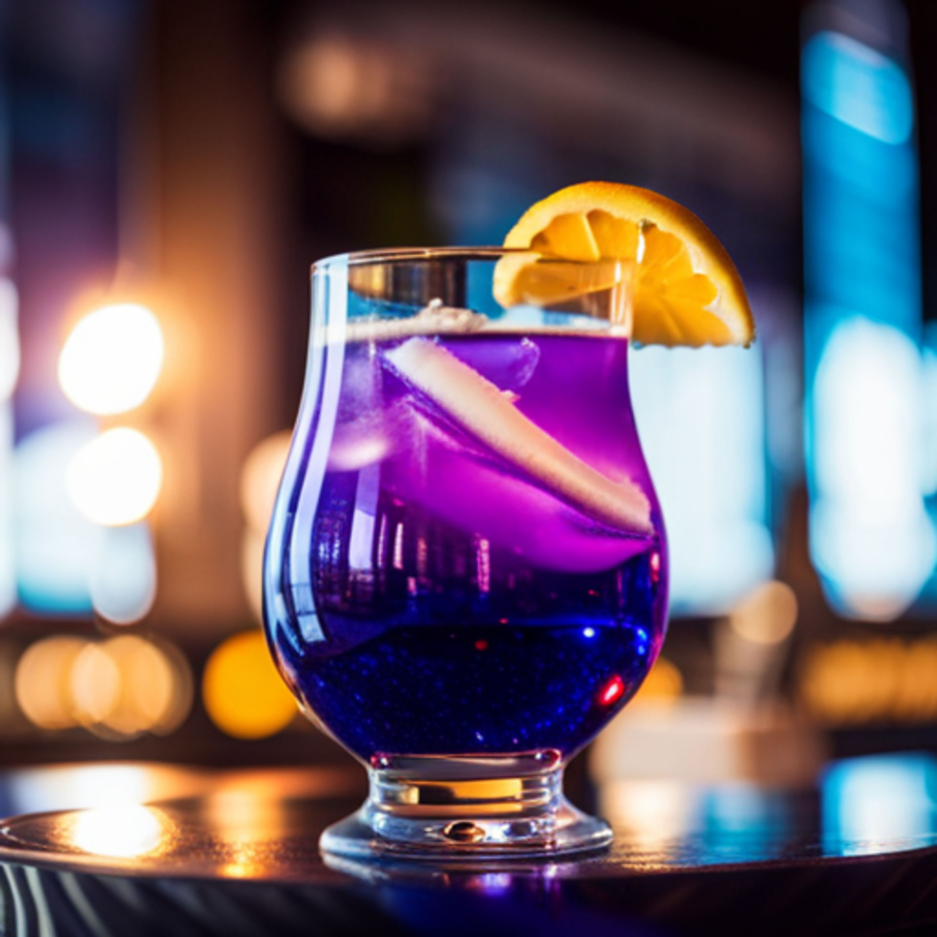 Violet Nebula, Visually stunning drink with deep, complex flavors