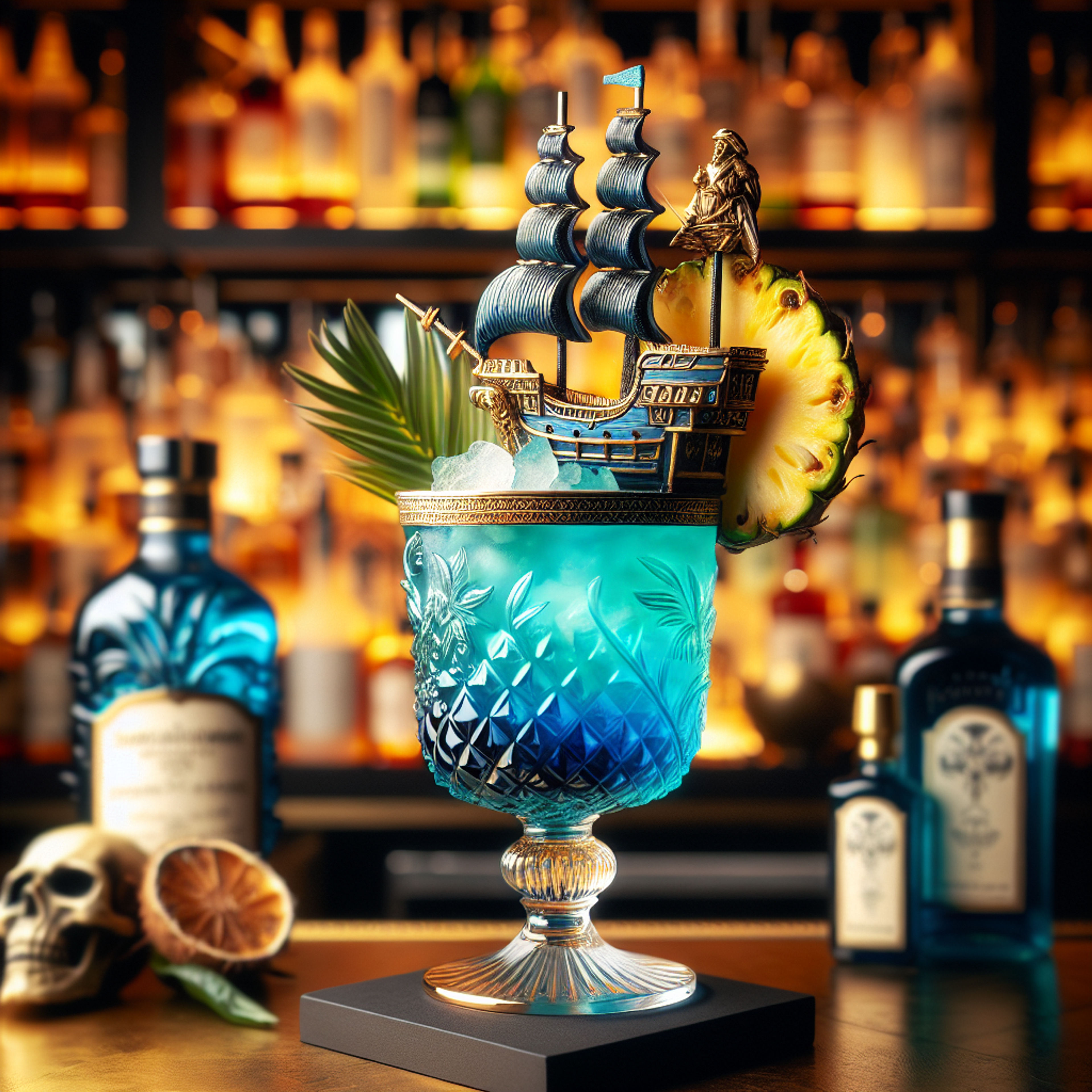 Voyage to Azure, Balanced blue cocktail with rum, curaçao, and coconut ...