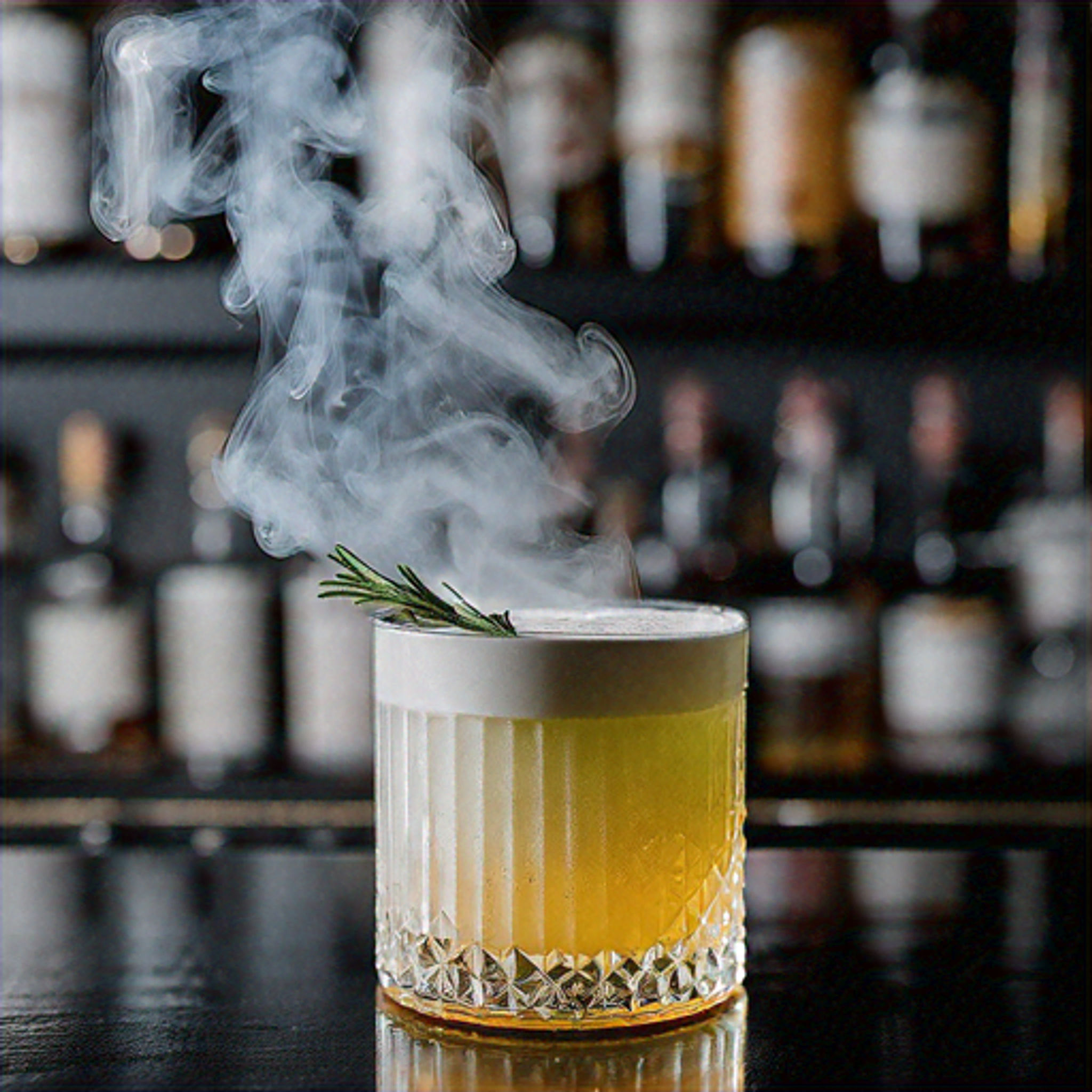 Whispering Smoke Elixir, Sophisticated mezcal cocktail with elderflower ...