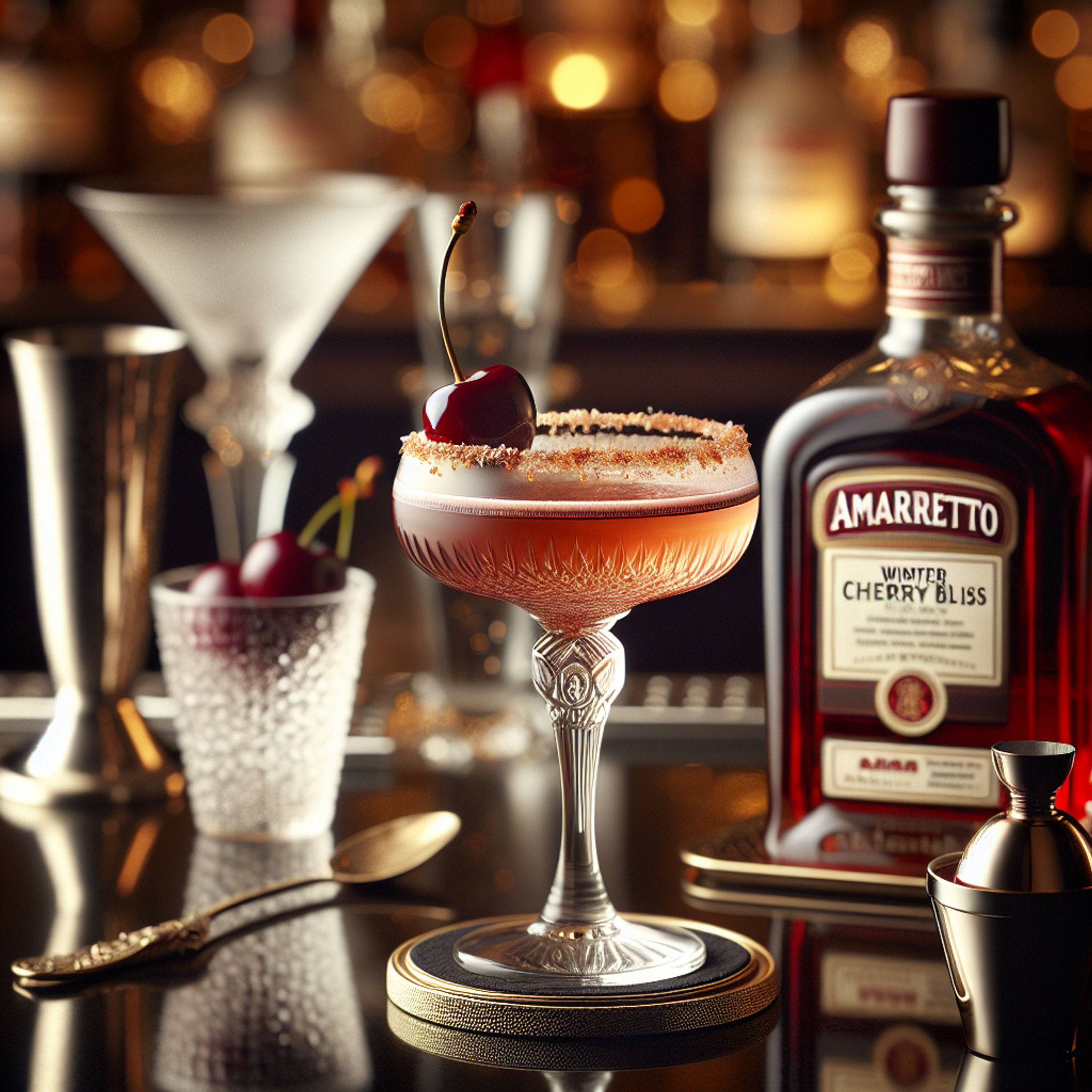 Winter Cherry Bliss, Sweet winter cocktail with cherry-infused vodka ...