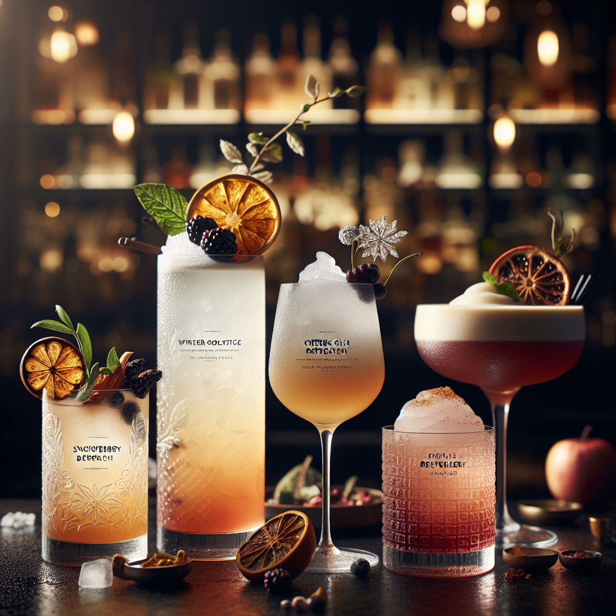 Winter Solstice Spritz, Crisp Winter Solstice Spritz cocktail