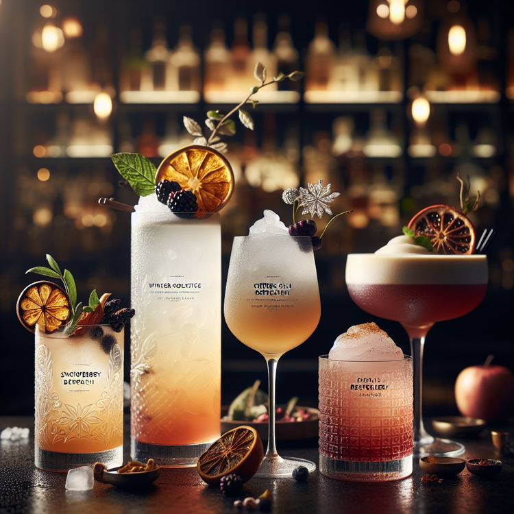 Winter Solstice Spritz, Crisp Winter Solstice Spritz cocktail