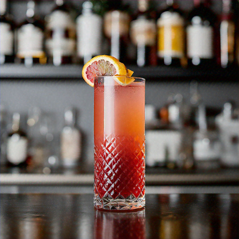 Winter Solstice Spritz, Festive holiday cocktail with tequila, blood ...