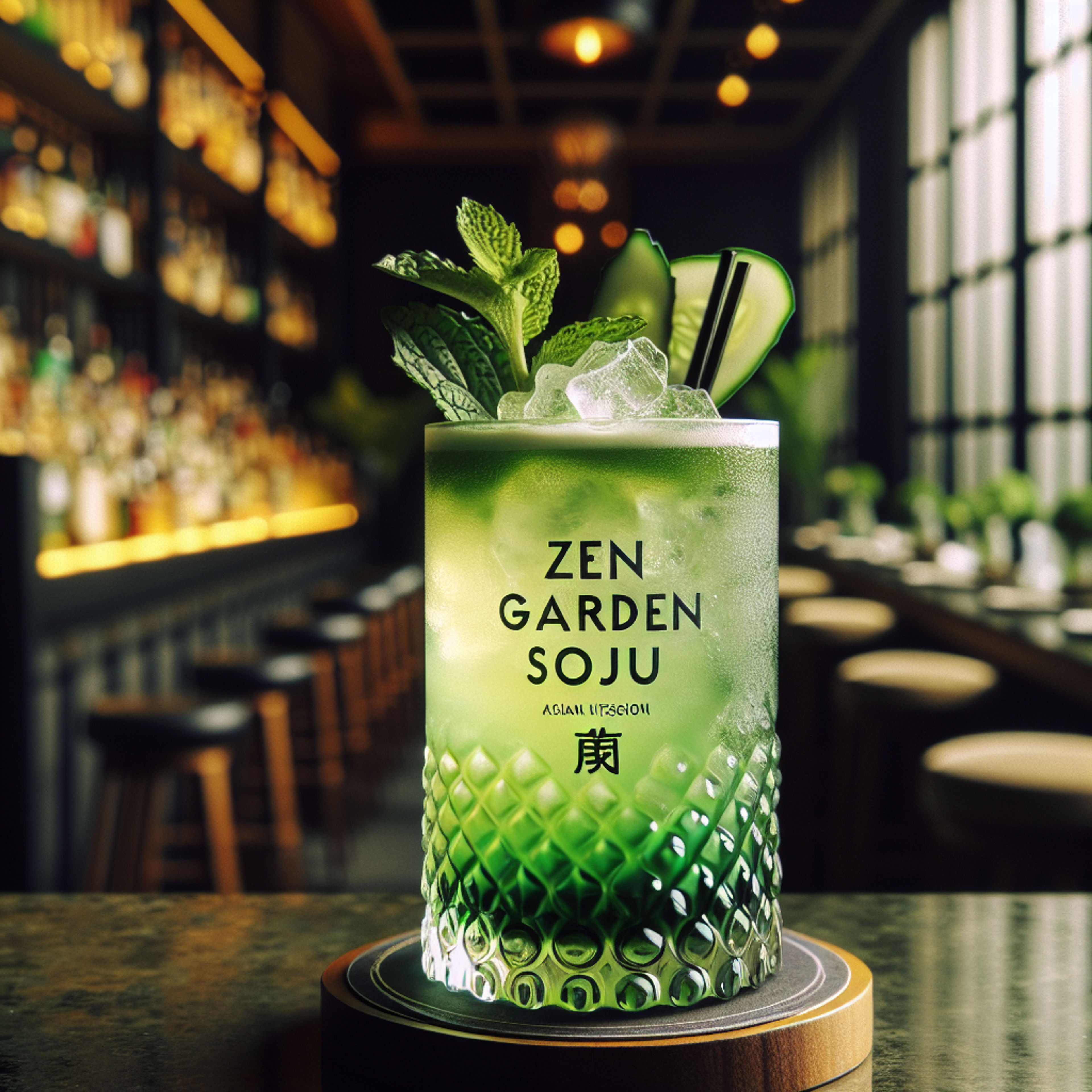Zen Garden Soju, Refreshing, exotic cocktail with soju, matcha, yuzu ...