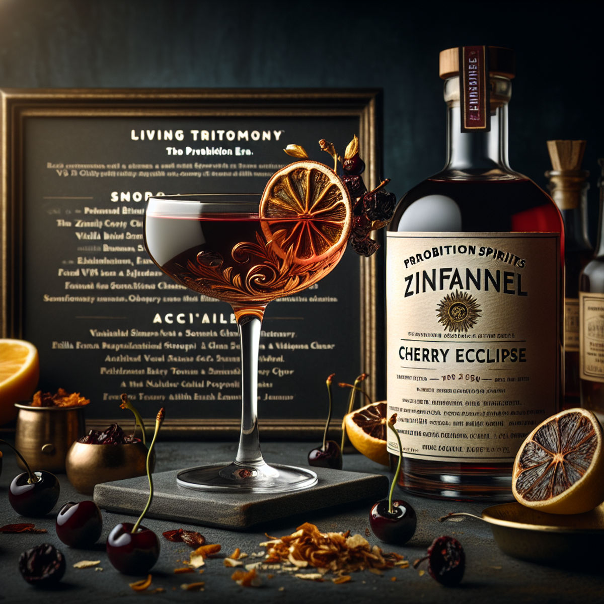 Zinfandel Cherry Eclipse, Sumptuous Prohibition-era cocktail with ...