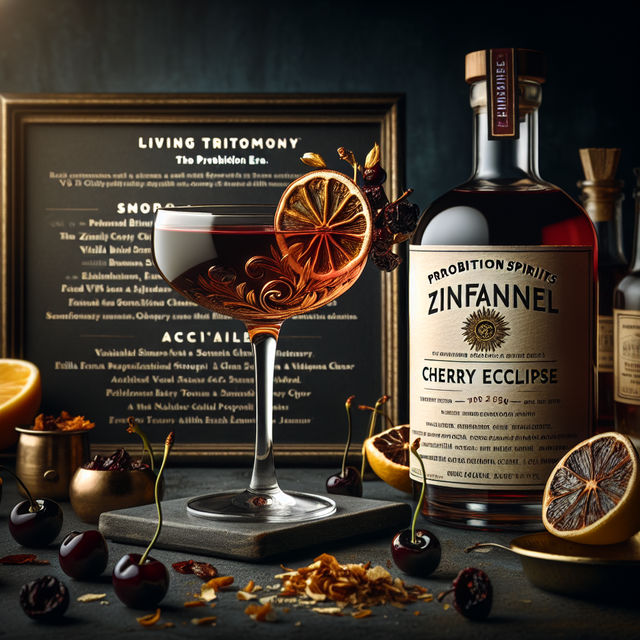 Zinfandel Cherry Eclipse, Sumptuous Prohibition-era cocktail with ...