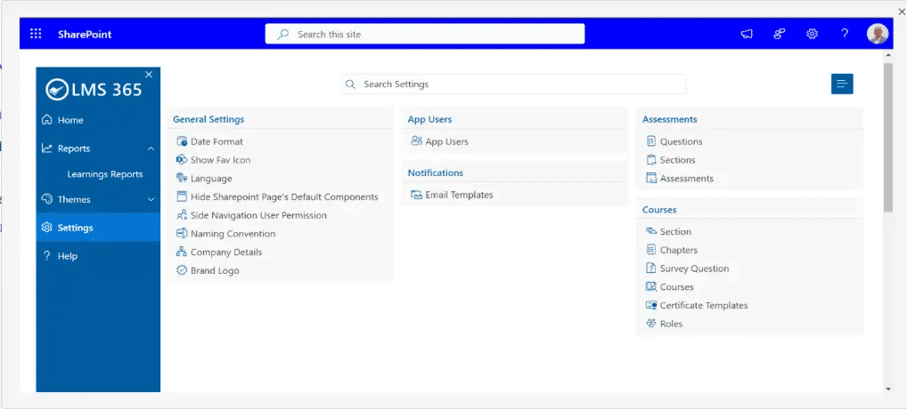 Sharepoint Integration LMS - Apps 365