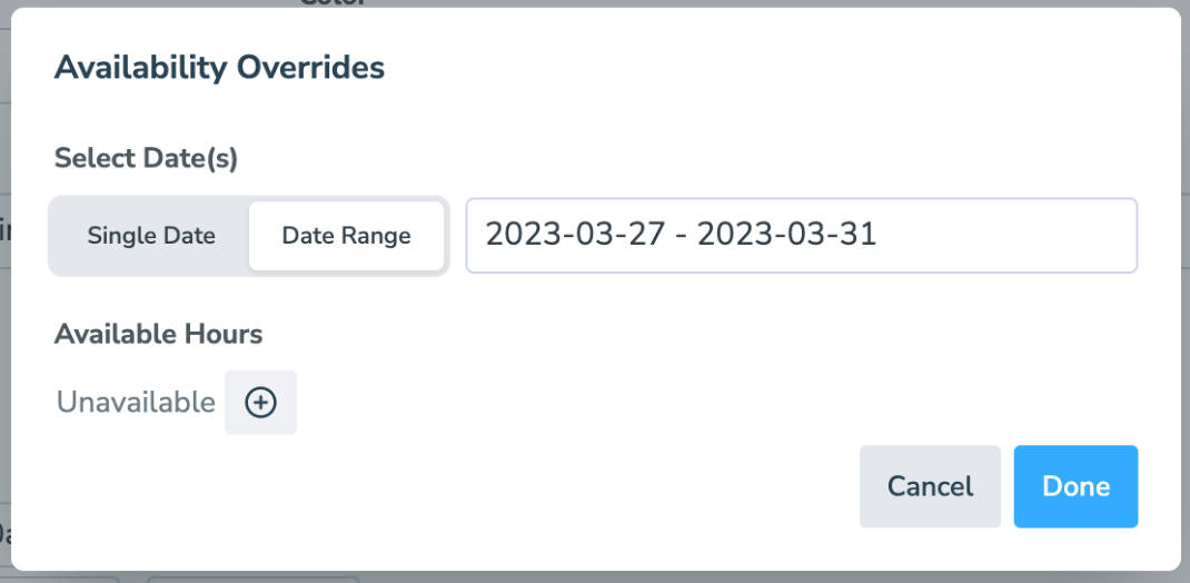 Control Your Online Schedule with “Availability Overrides"