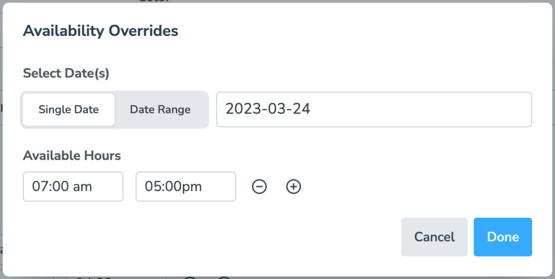 Control Your Online Schedule with “Availability Overrides"