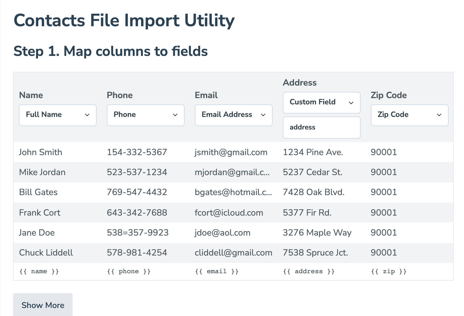 Importing Contact Information