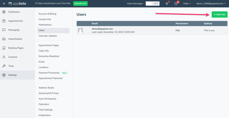 Additional User Logins | Apptoto