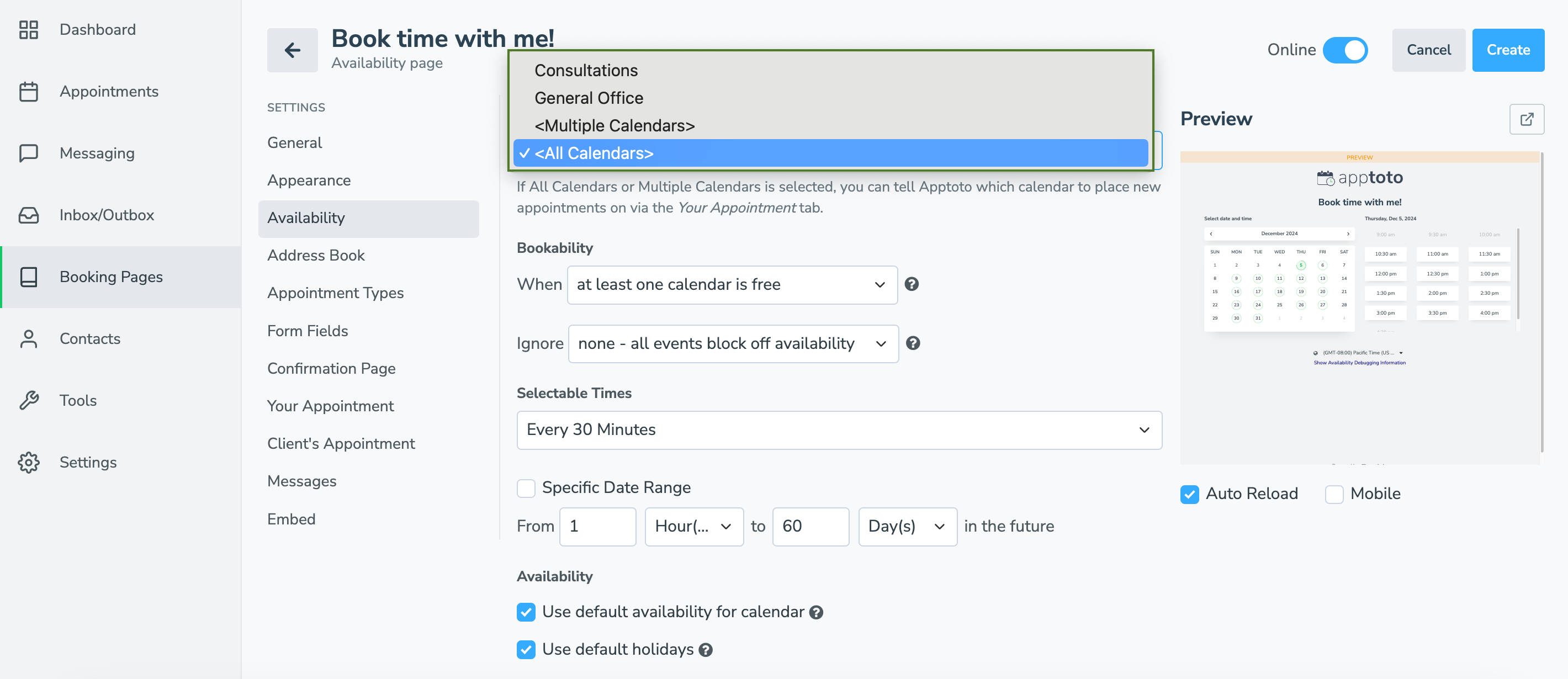Multiple Calendar Support