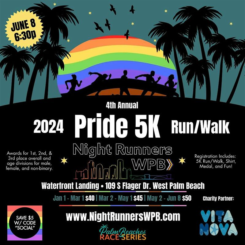 4th Annual Pride 5K Run/Walk Presented by Night Runners WPB | Apuama