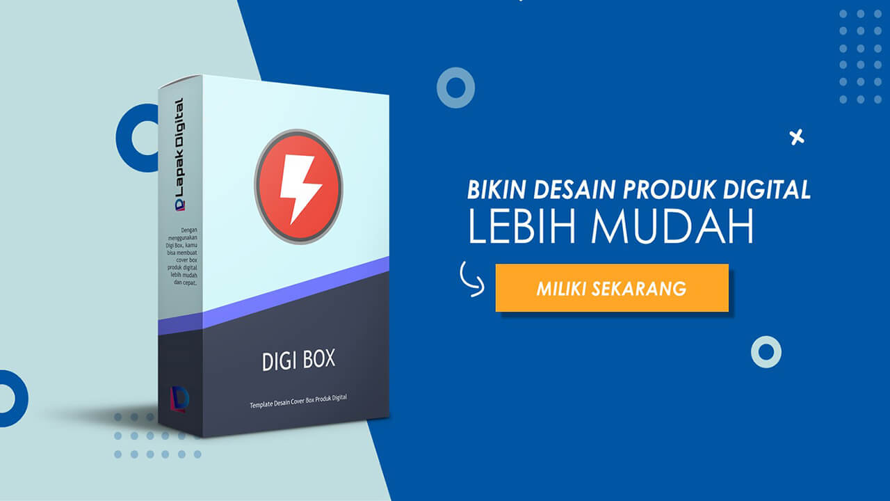 3D Cover Box Template Desain Produk Digital - Digi Box