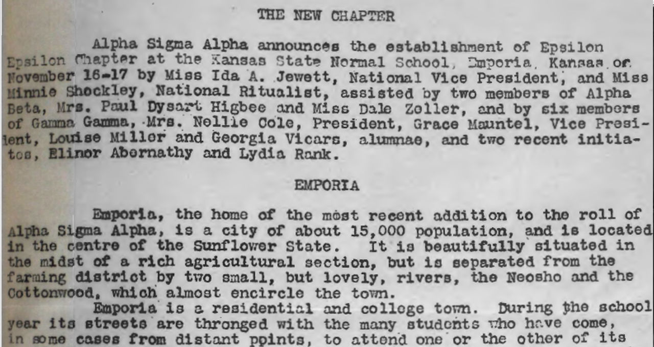 Epsilon Epsilon Chapter installed - Alpha Sigma Alpha