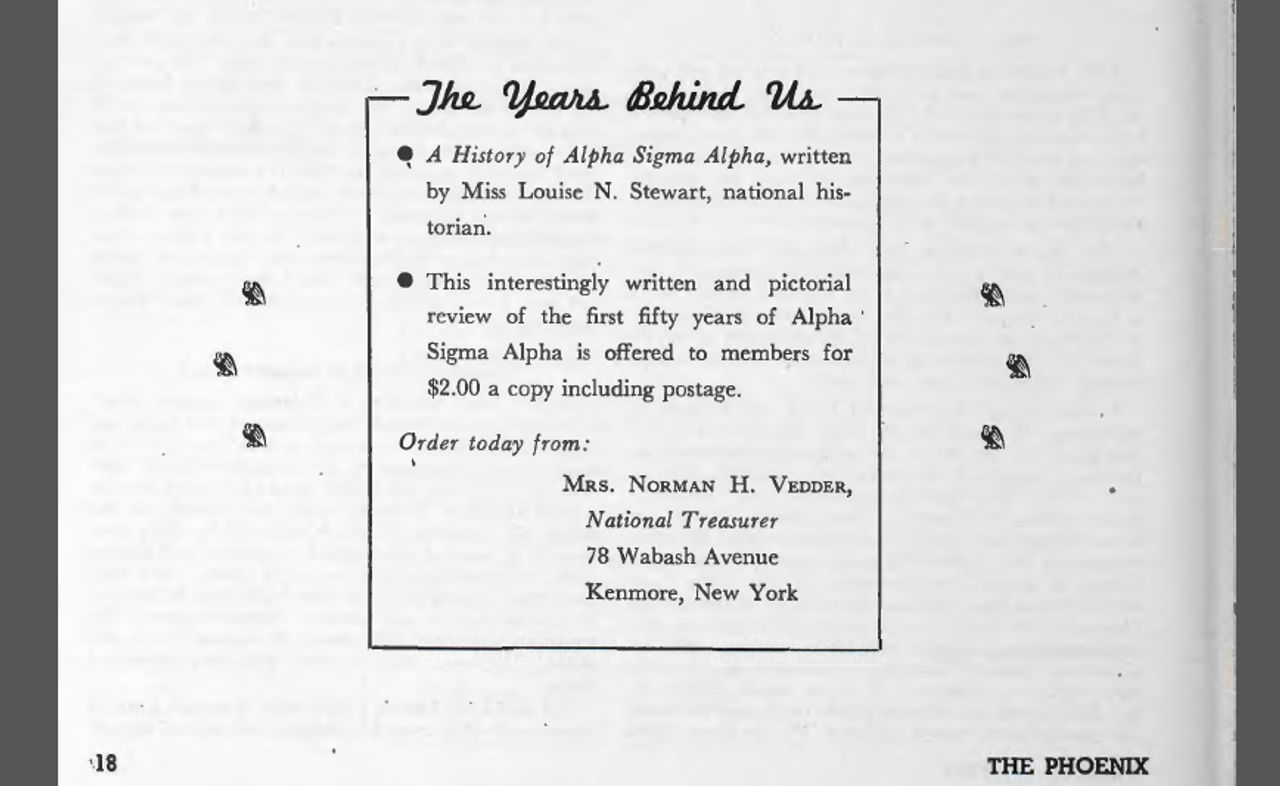 First history book published - Alpha Sigma Alpha