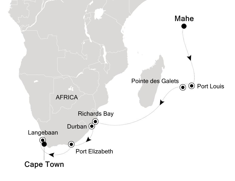 Silver Dawn, 14 Nights Mahe to Cape Town ex Mahe, Seychelles to Cape ...