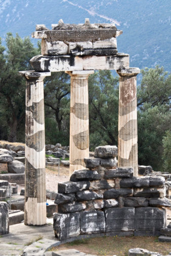 The Oracle Of Delphi In The Valley Of Phocis In Greece