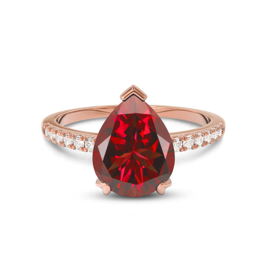 Star Garnet Pear Ring - Aurora Saigon