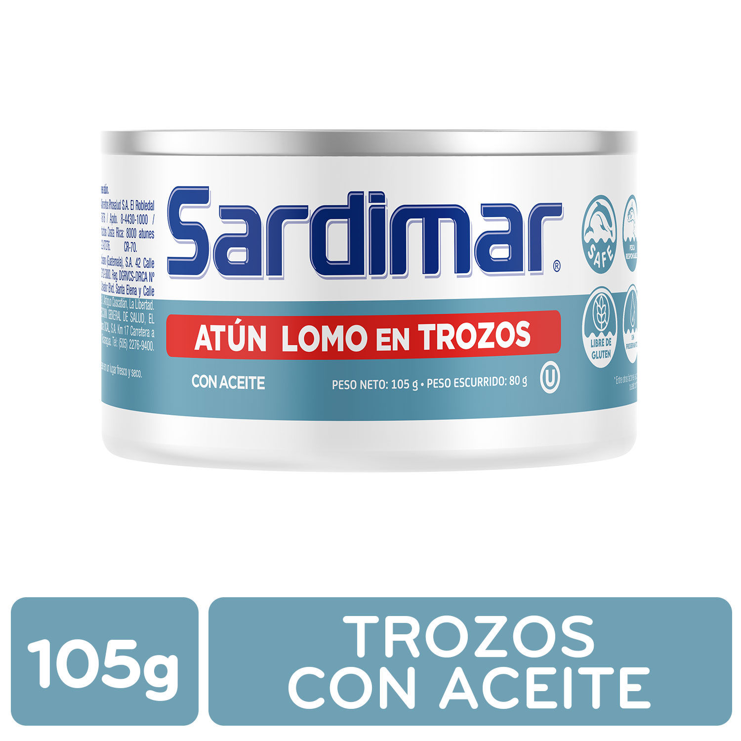 Atun Lomo Trozos Aceite Soya Sardimar Lata 105 G | Auto Mercado