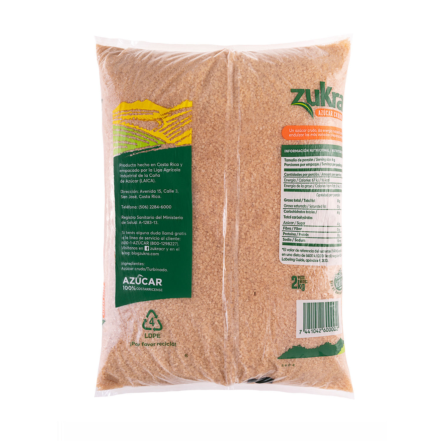 Azucar Crudo Zukra Paquete 2000 G | Auto Mercado