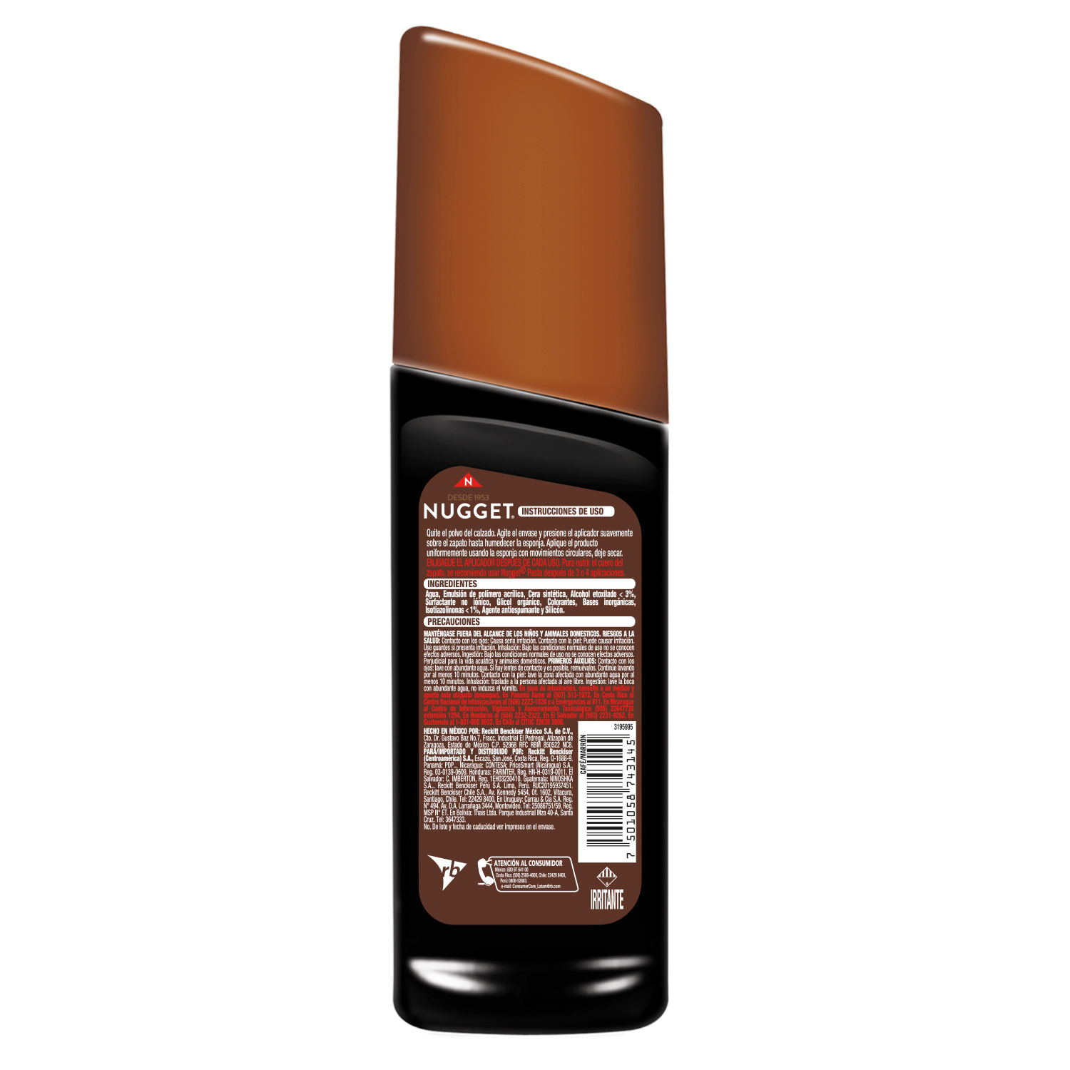 Betun Calzado Liquido Marron Nugget Envase 60 Ml | Auto Mercado