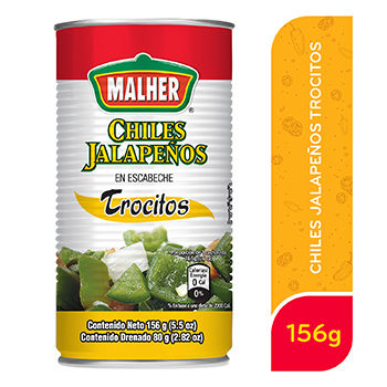 Chile Trocitos Jalapeño Malher Lata 156 G | Auto Mercado