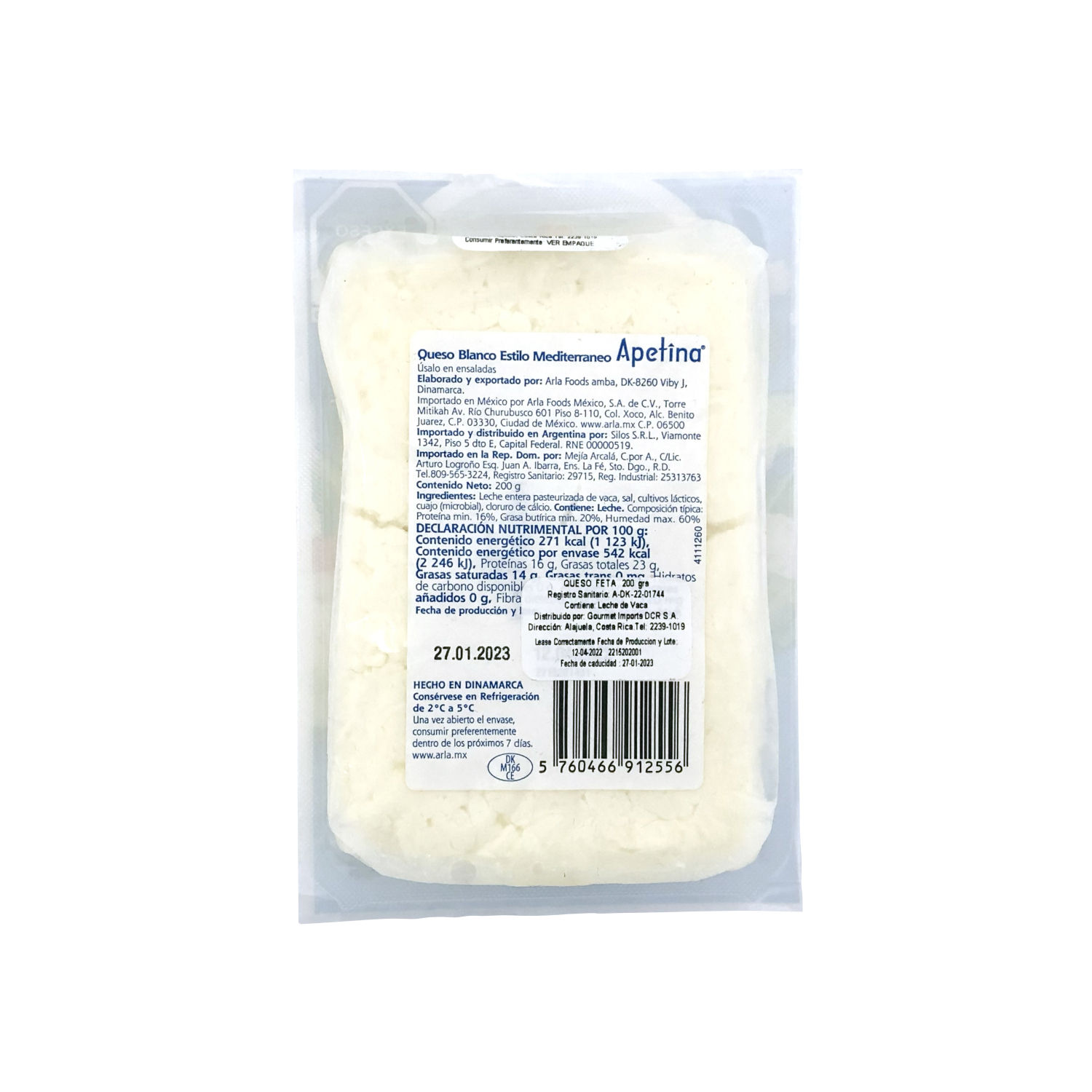 Queso Feta Tradicional Arla Food Paquete 200 G | Auto Mercado