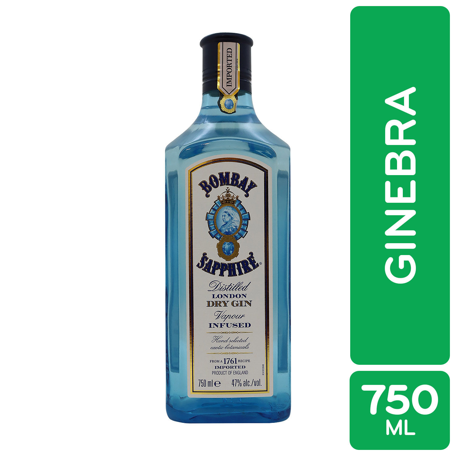 Ginebra Premium Bombay Sapphire Botella 750 Ml | Auto Mercado