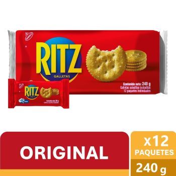 Galletas Saladas Ritz Sabor Original Paquete 12 Und 240gr | Auto Mercado