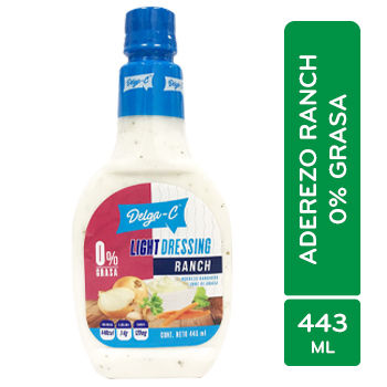 Aderezo Ranch Sin Grasa Delga-c Envase 443 Ml | Auto Mercado