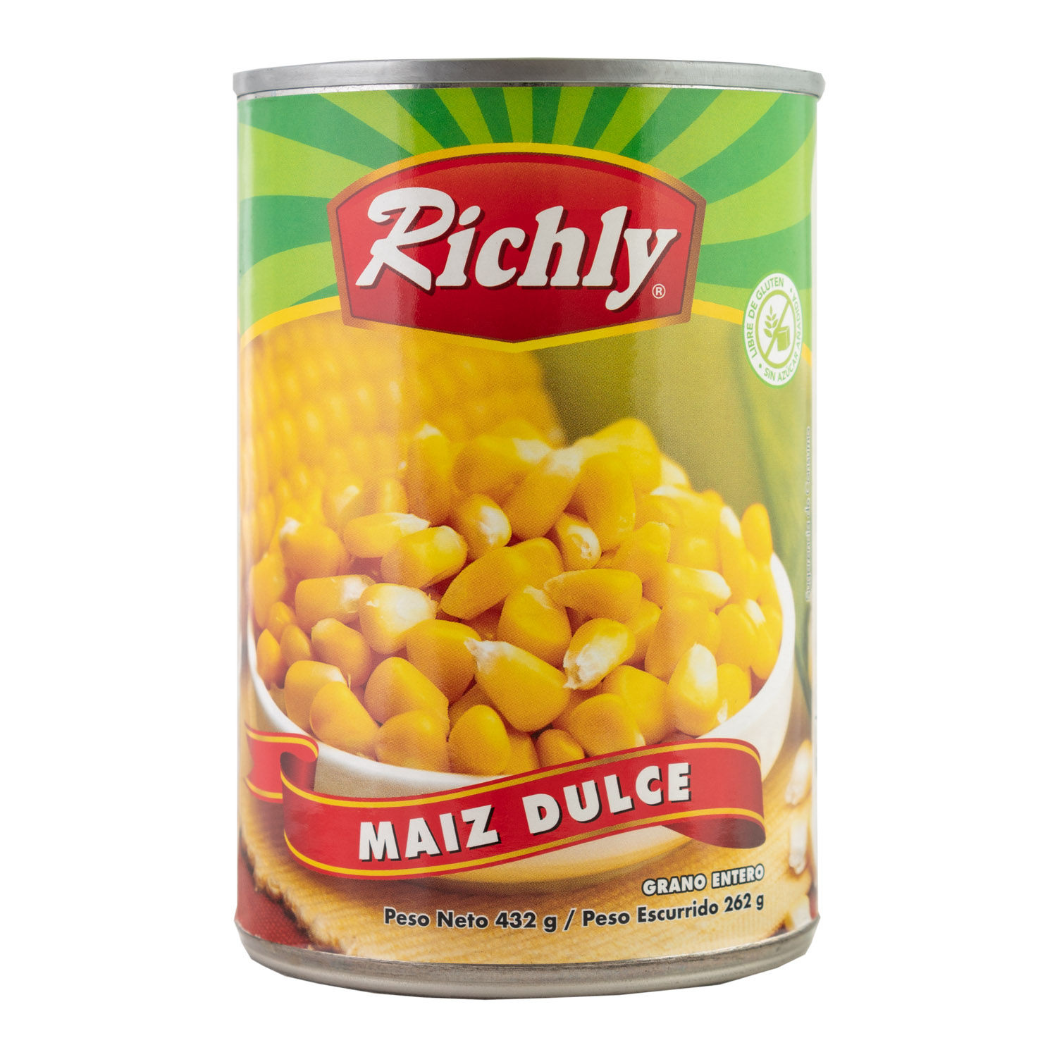 Maiz Entero Dulce Richly Lata 432 G | Auto Mercado