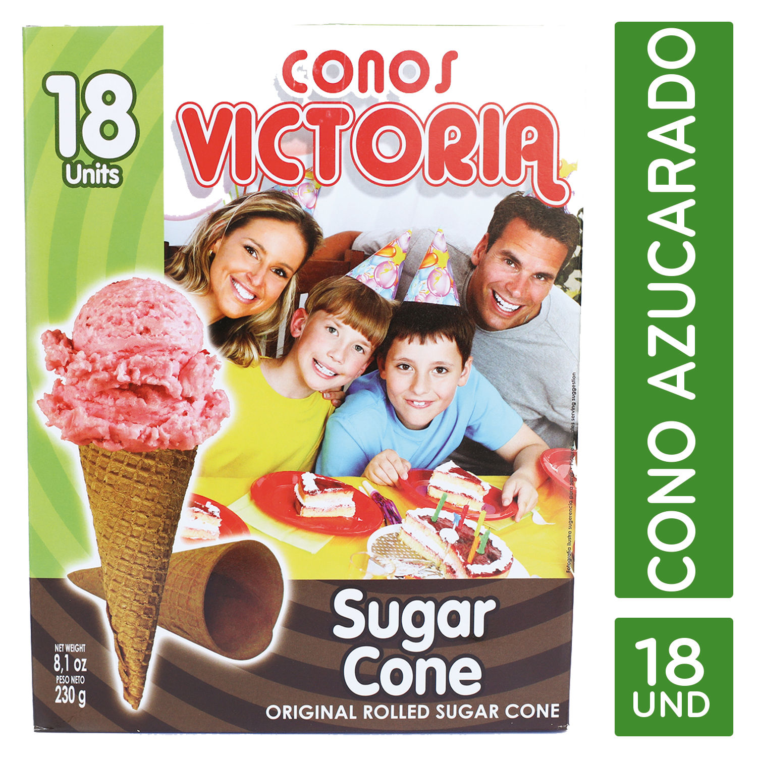 Cono Azucarado 18 U Victoria Caja 230 G | Auto Mercado