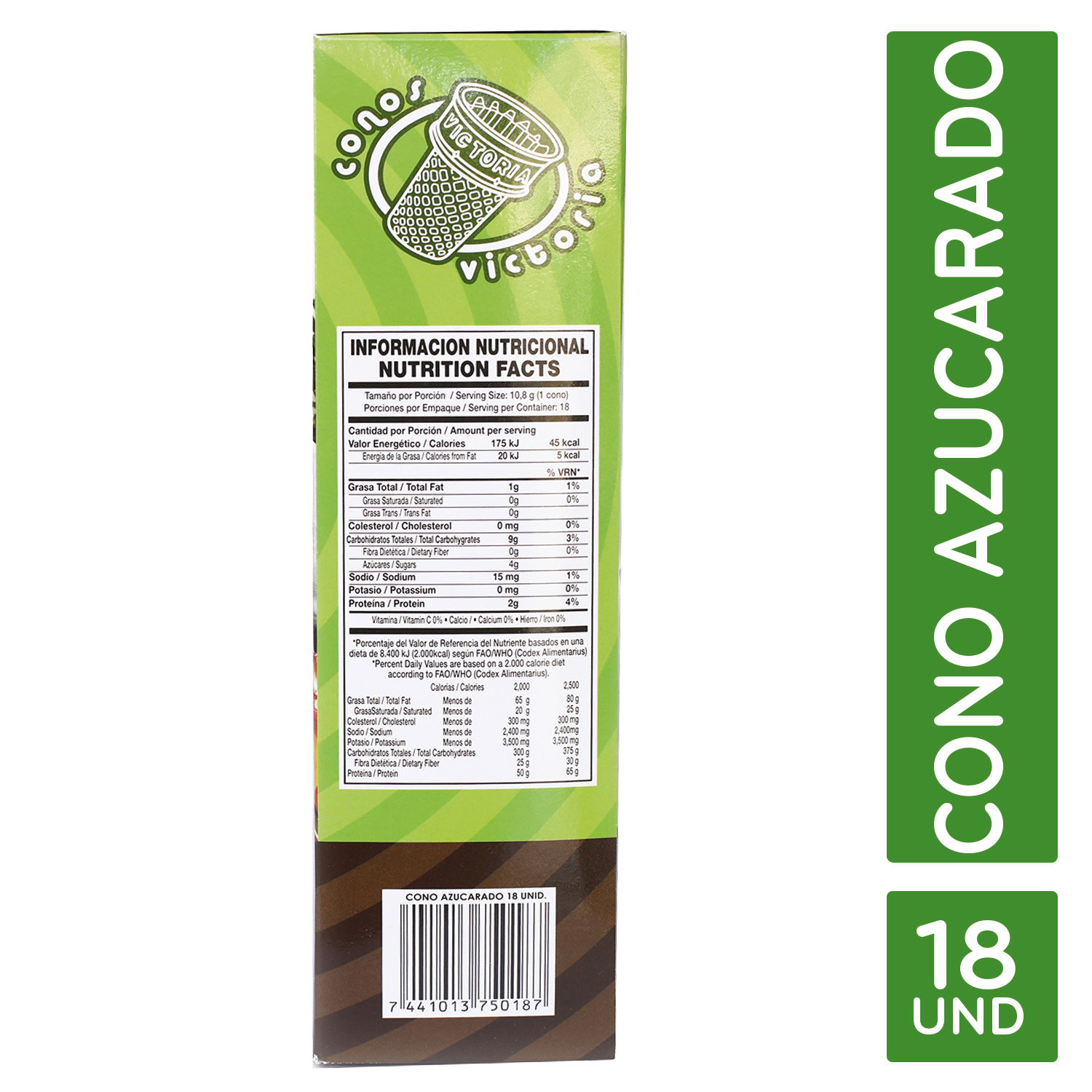 Cono Azucarado 18 U Victoria Caja 230 G | Auto Mercado
