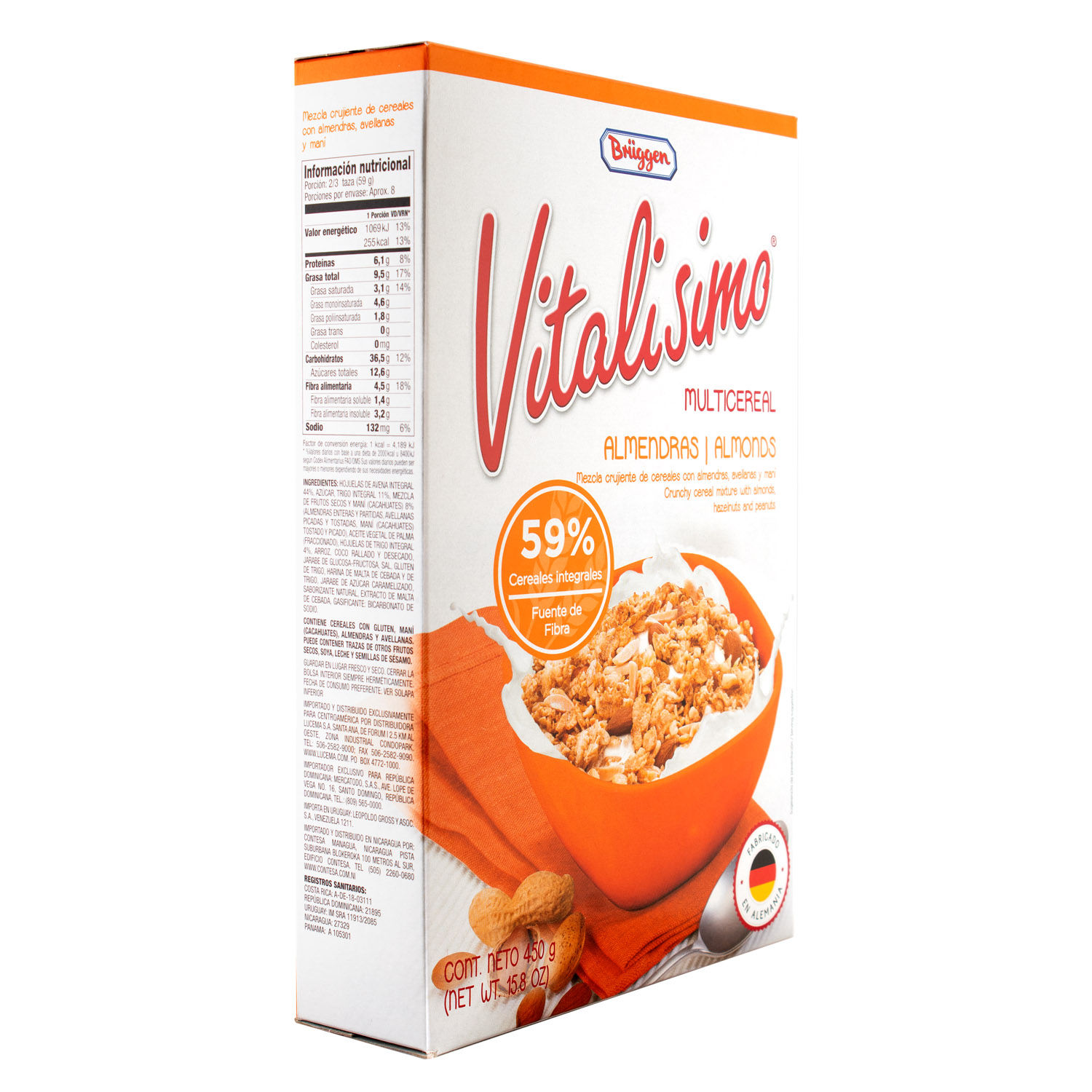 Cereal Multicereal Almendra Vitalisimo Bruggen Caja 450 G | Auto Mercado